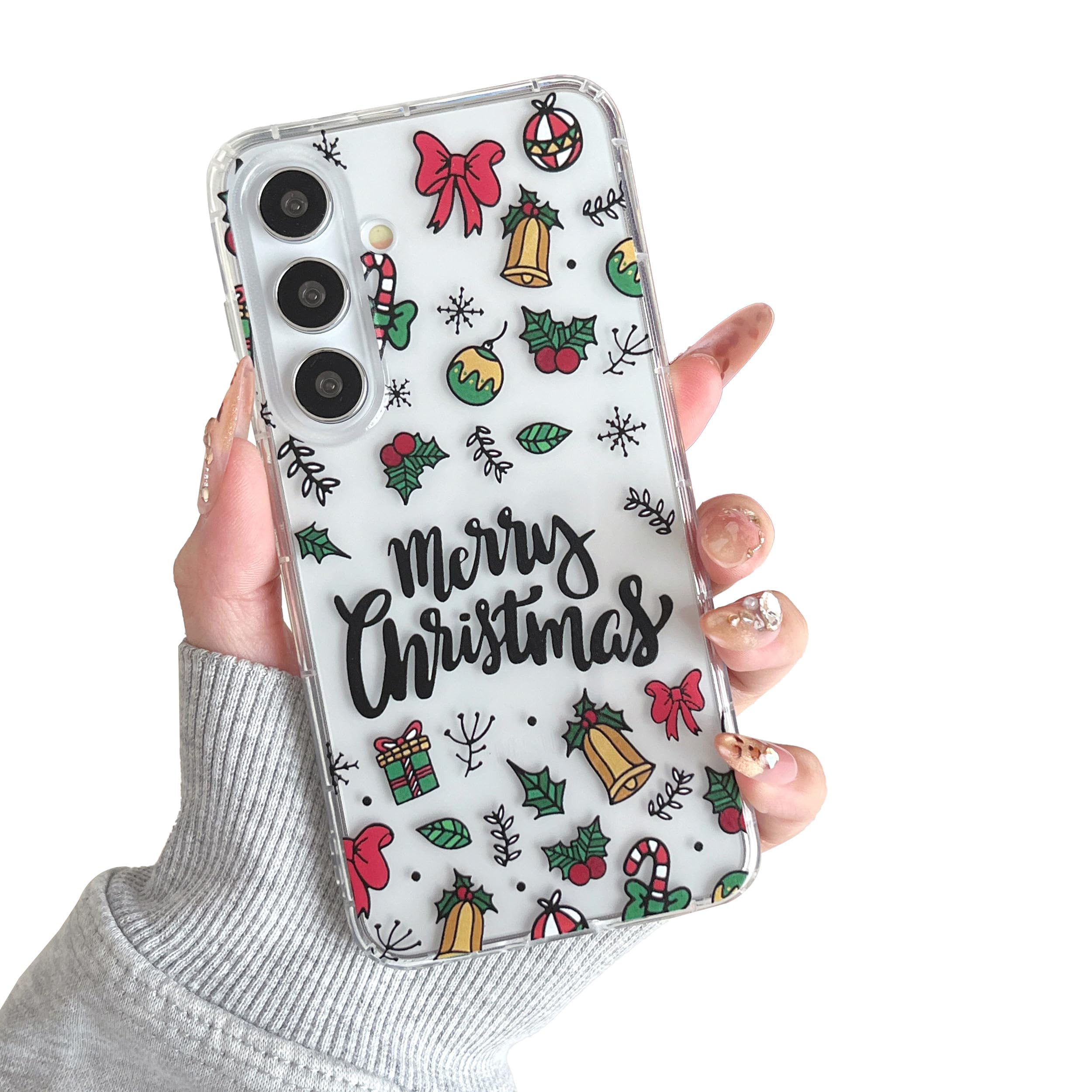 Amazon.com: XIZYO Christmas Phone Case for Samsung Galaxy S24,Clear ...