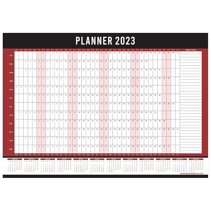 Buy 2023 Wall Planner A1 Size Year Calendar Organiser Runs Jan To Dec ...