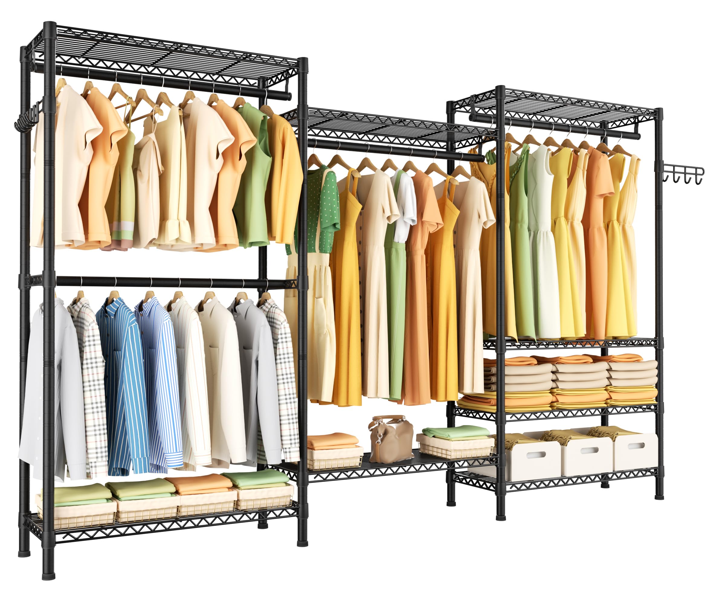 Amazon.com - Heavy Duty Garment Rack Large Clothes Rack,Freestanding ...