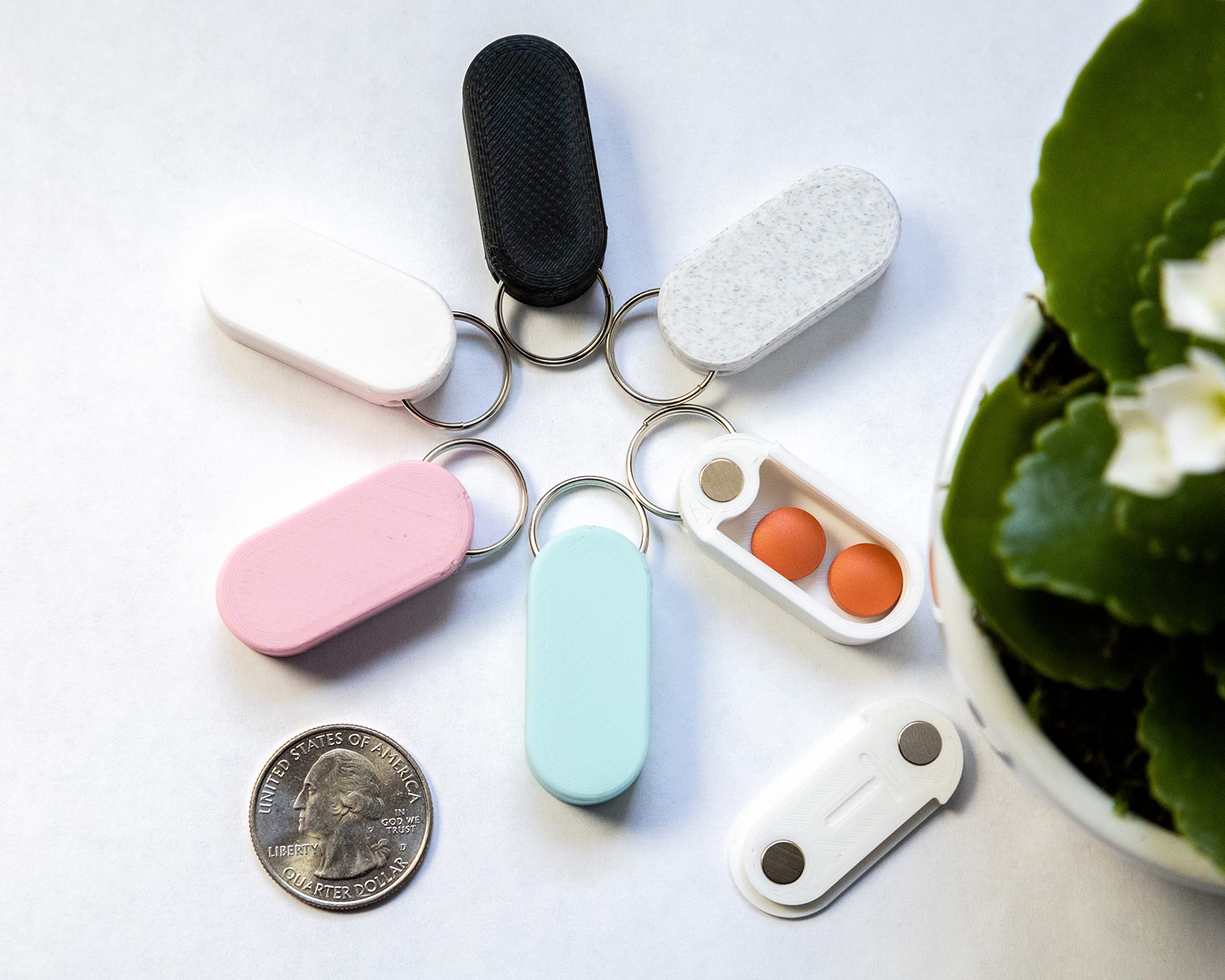 Buy Pill Pod Keychain Pill Holder: Micro-Sized & Lightweight with ...