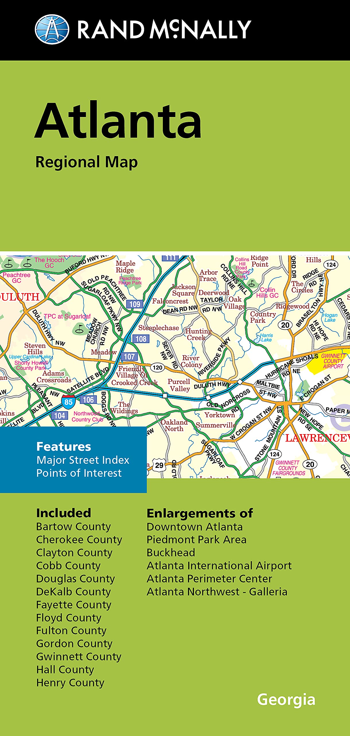 Rand McNally Folded Map: Atlanta Regional Map: Rand McNally ...