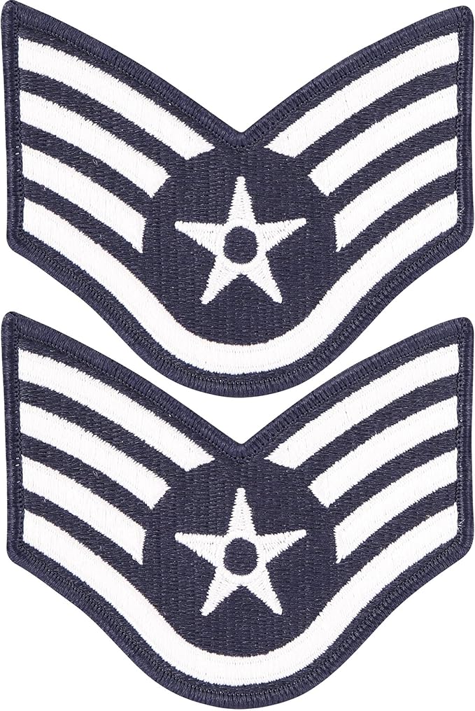 Amazon.com: Air Force Staff Sergeant E5 Color Embroidered Enlisted Rank ...