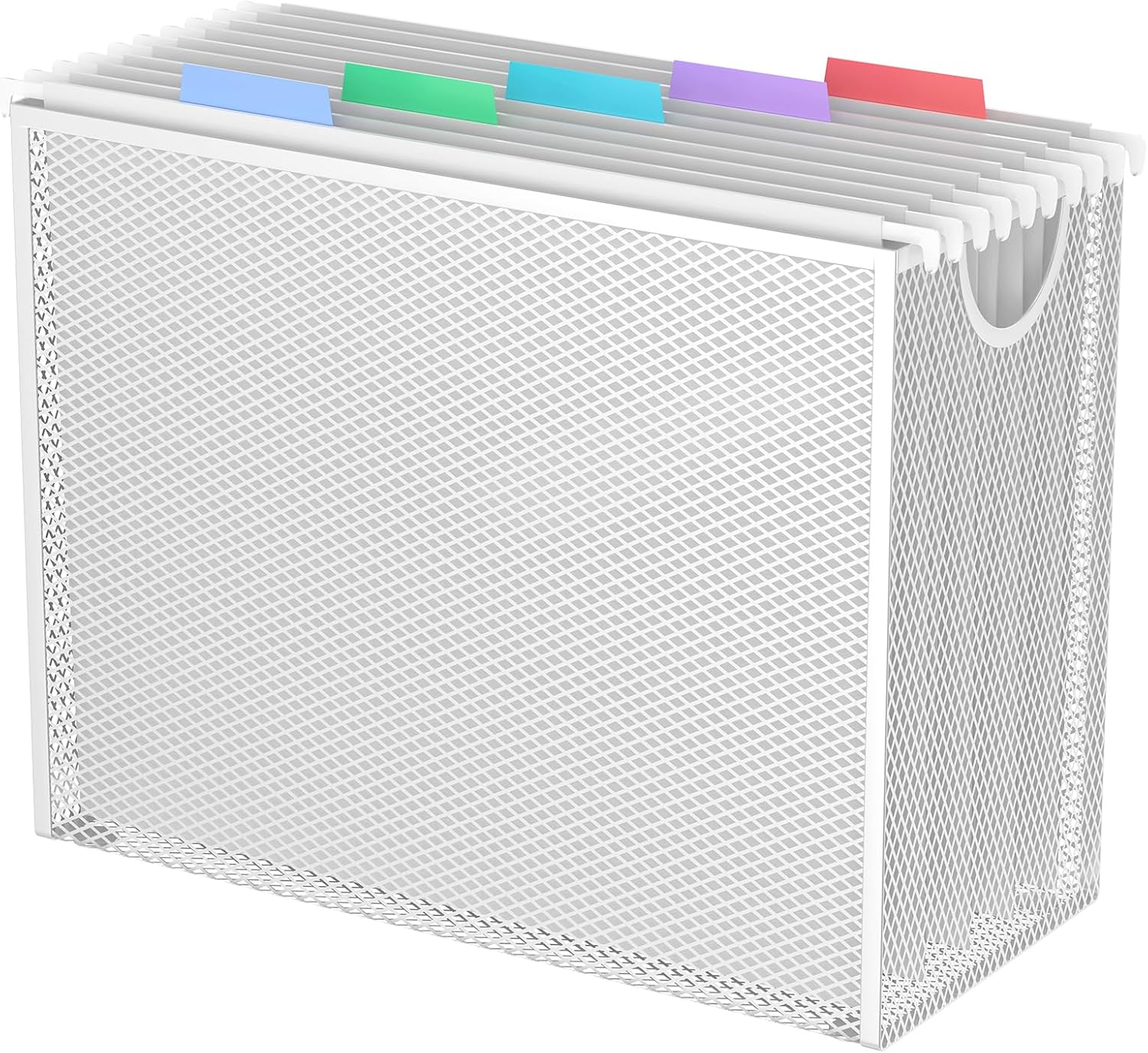 Amazon.com: Hanging File Organizer with 5 Hanging Folders for Desk ...