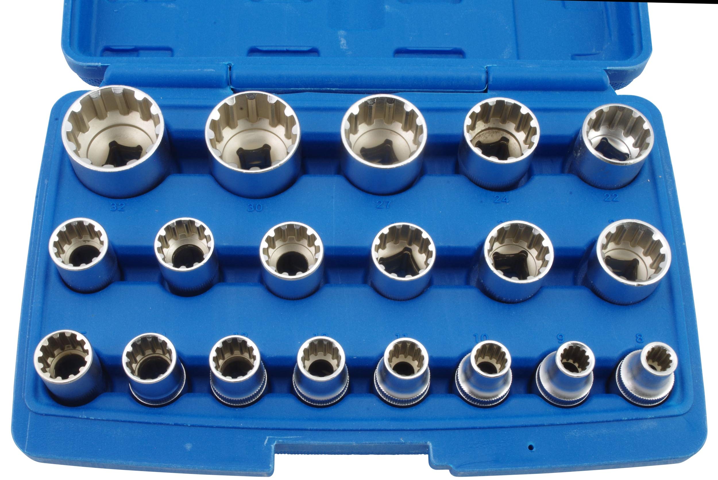 Gearlock Socket Spanner Set 19 Pieces E Profile Multi Tooth ...