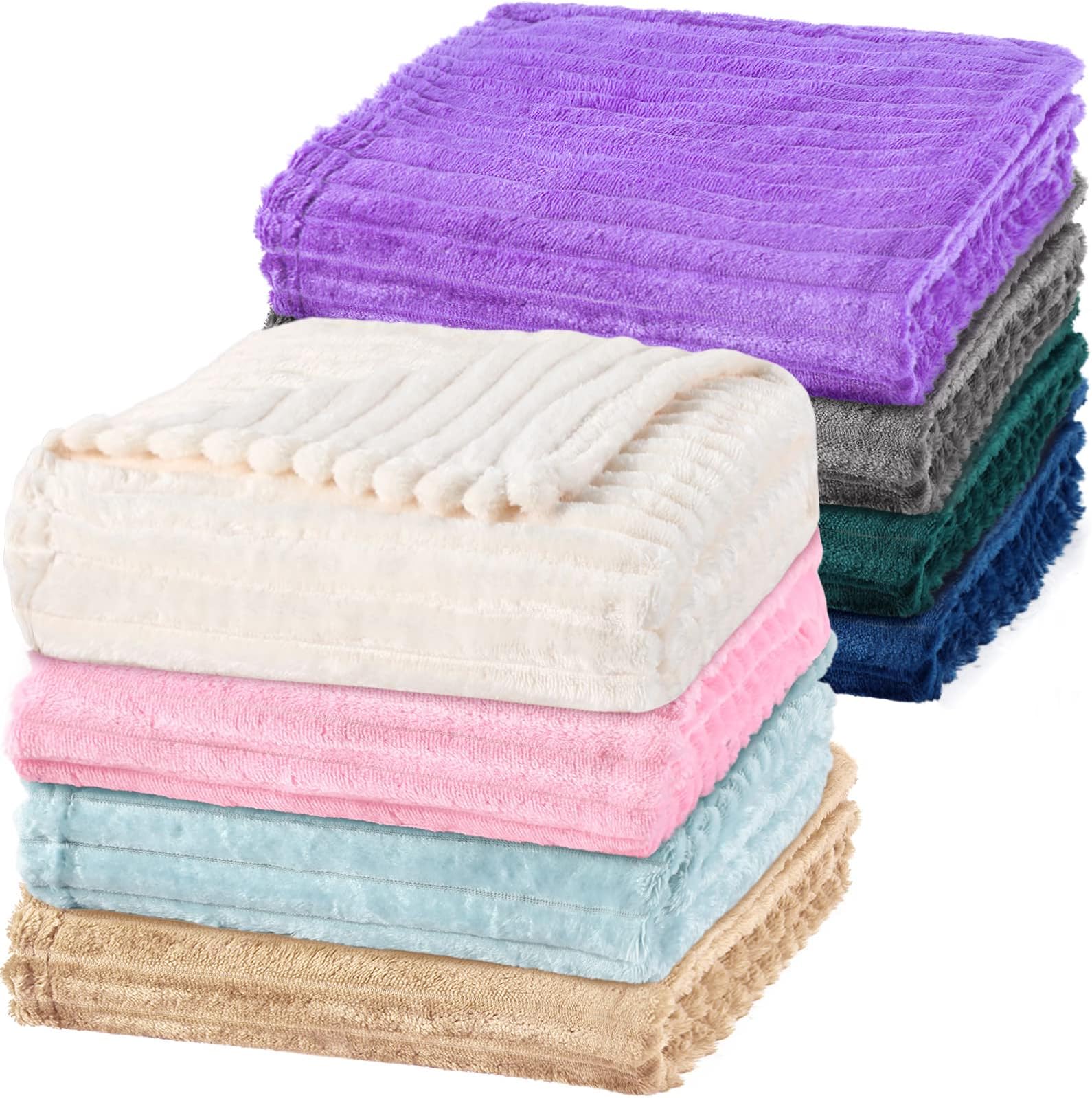 Amazon.com: Newwiee 15 Pcs Baby Blanket Flannel 30 x 40 Inches Cozy ...