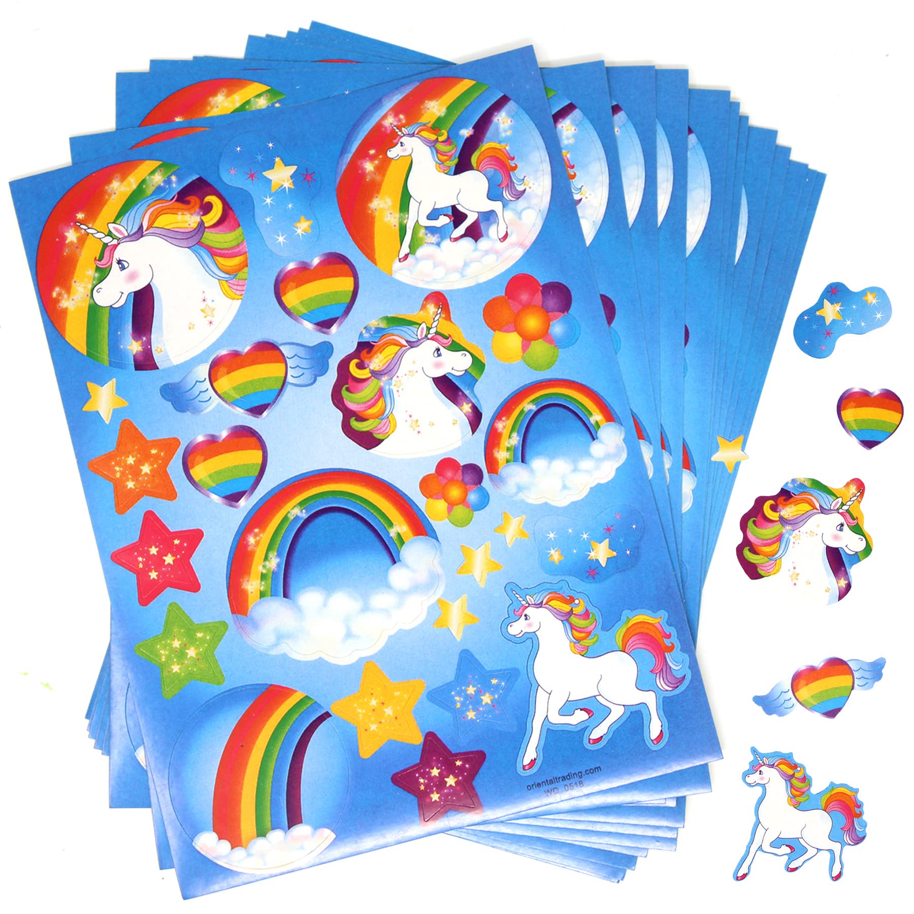 Amazon.com: Unicorn Stickers - 12 Rainbow Unicorn Sticker Sheets ...