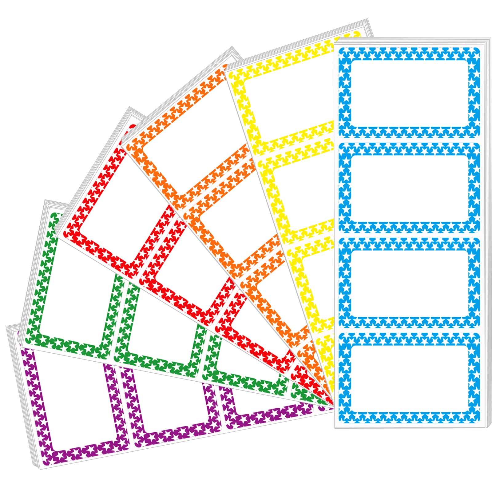 Snapklik.com : 6 Colors Star Name Tag Stickers,240PCS Waterproof ...
