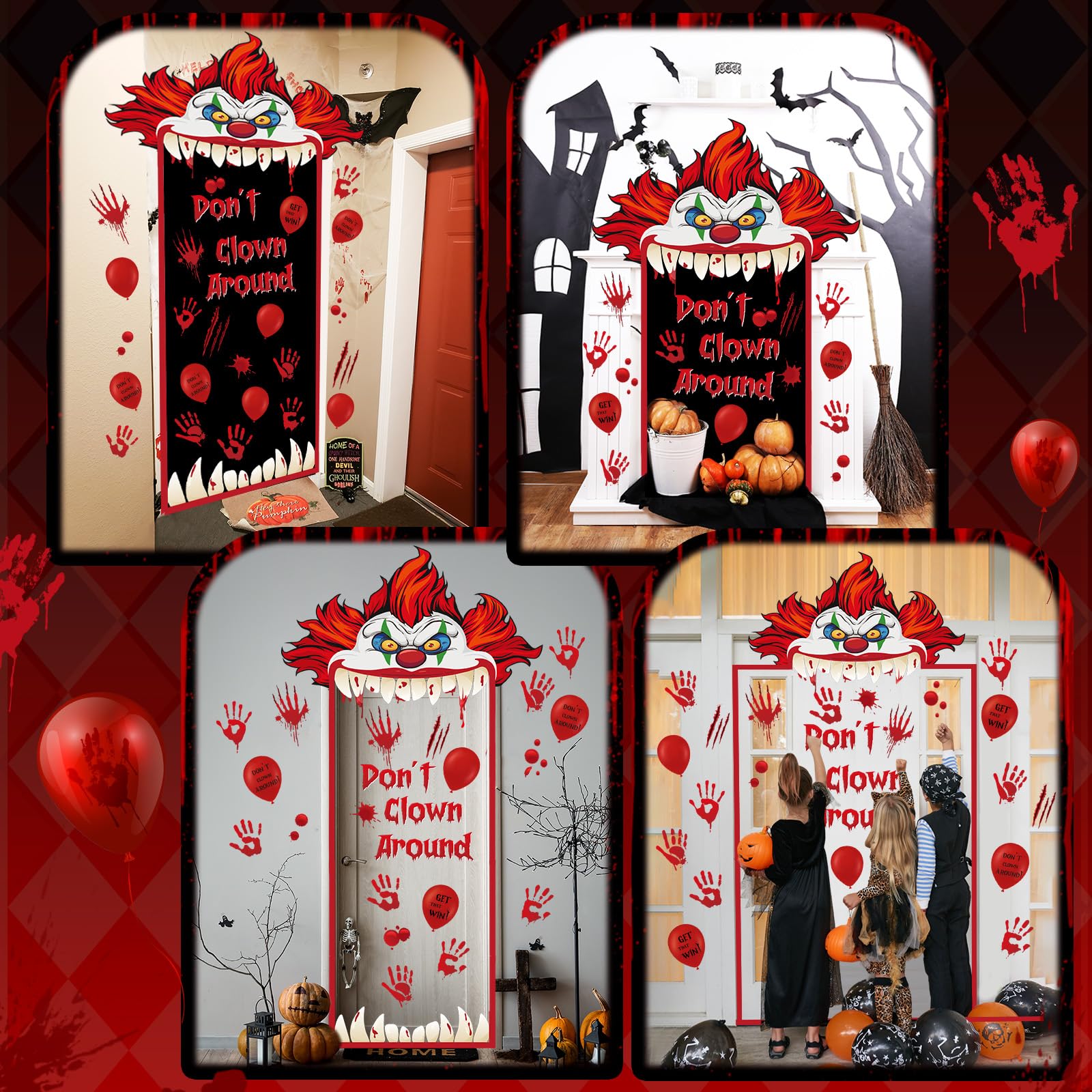 Snapklik.com : Halloween Bulletin Board Decorations Set Clown Paper ...