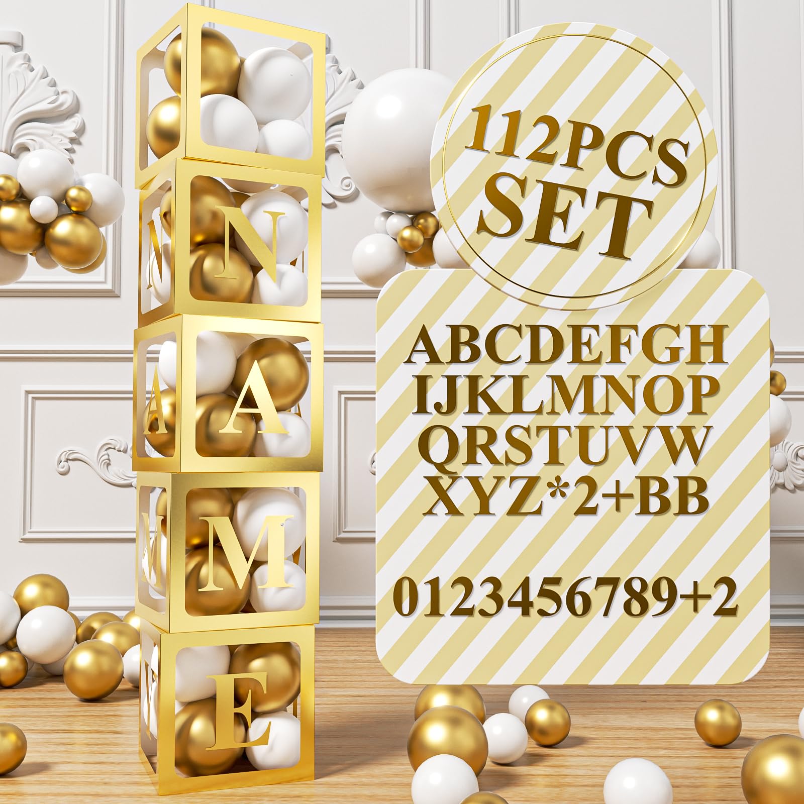 Amazon.com: Baby Boxes with Letters - ZHMYBLN Letter Blocks Boxes with ...