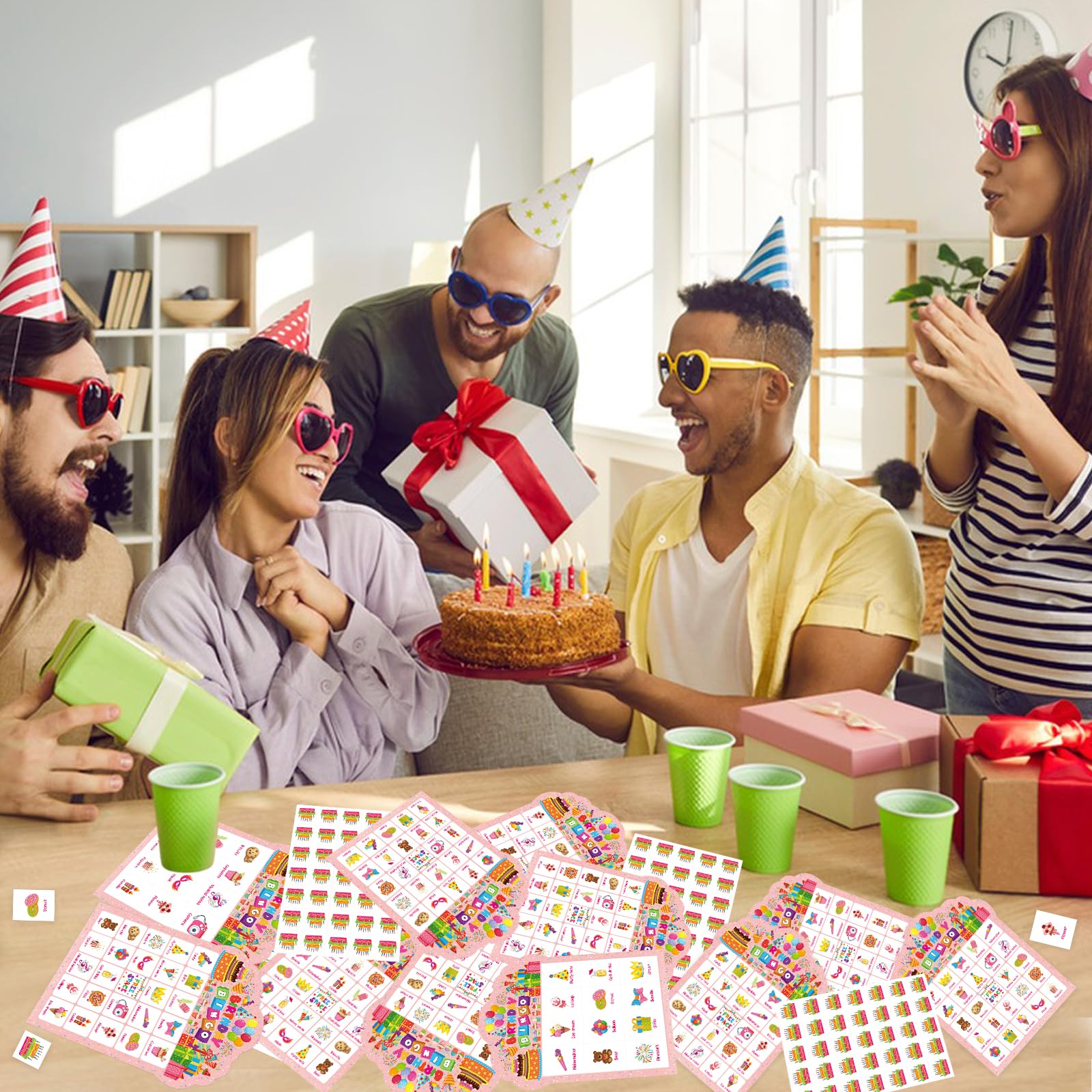Snapklik.com : Birthday Bingo Game Cards, 24 Players Birthday Bingo ...
