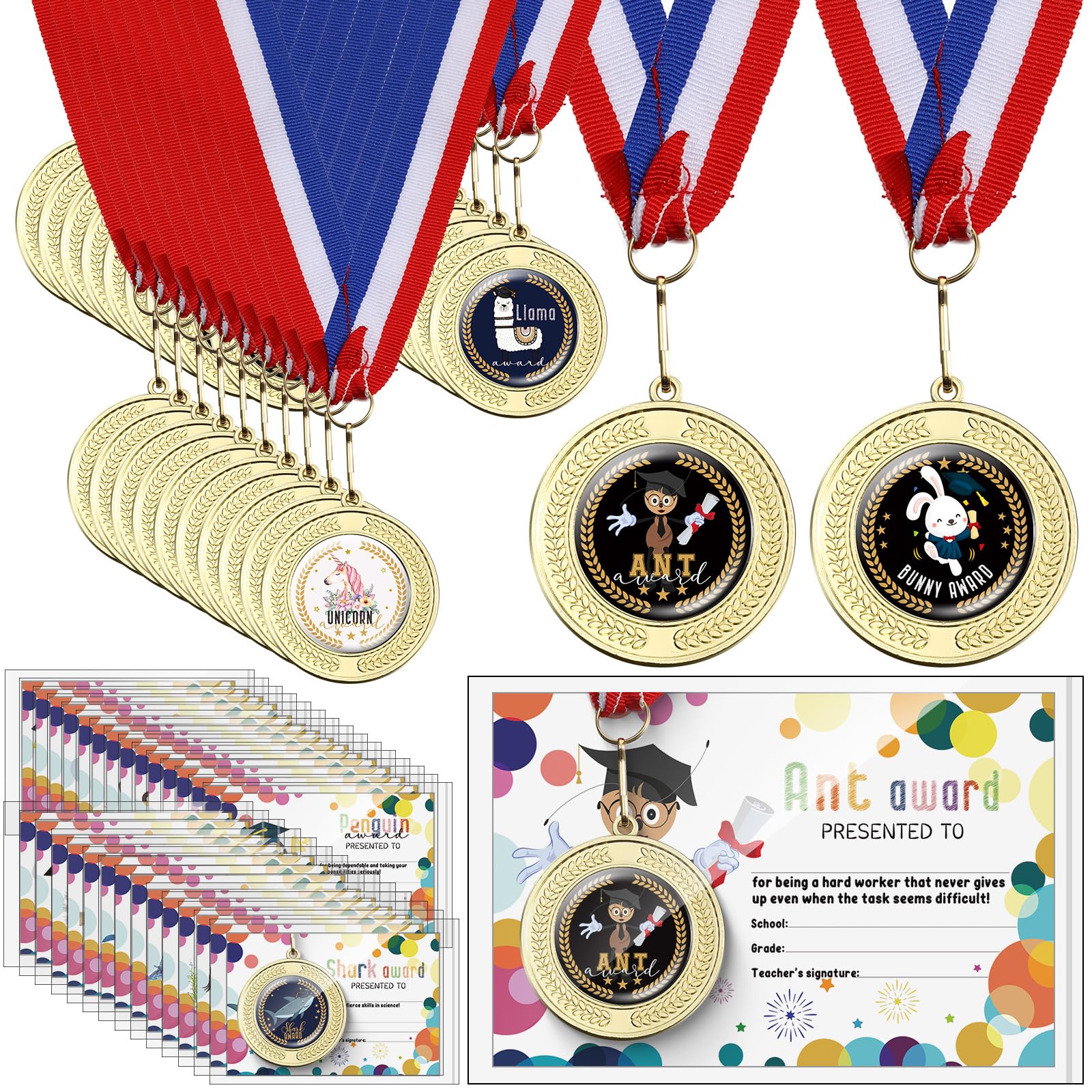 30 Sets Kindergarten Graduation Medal for Kids Certificates of ...