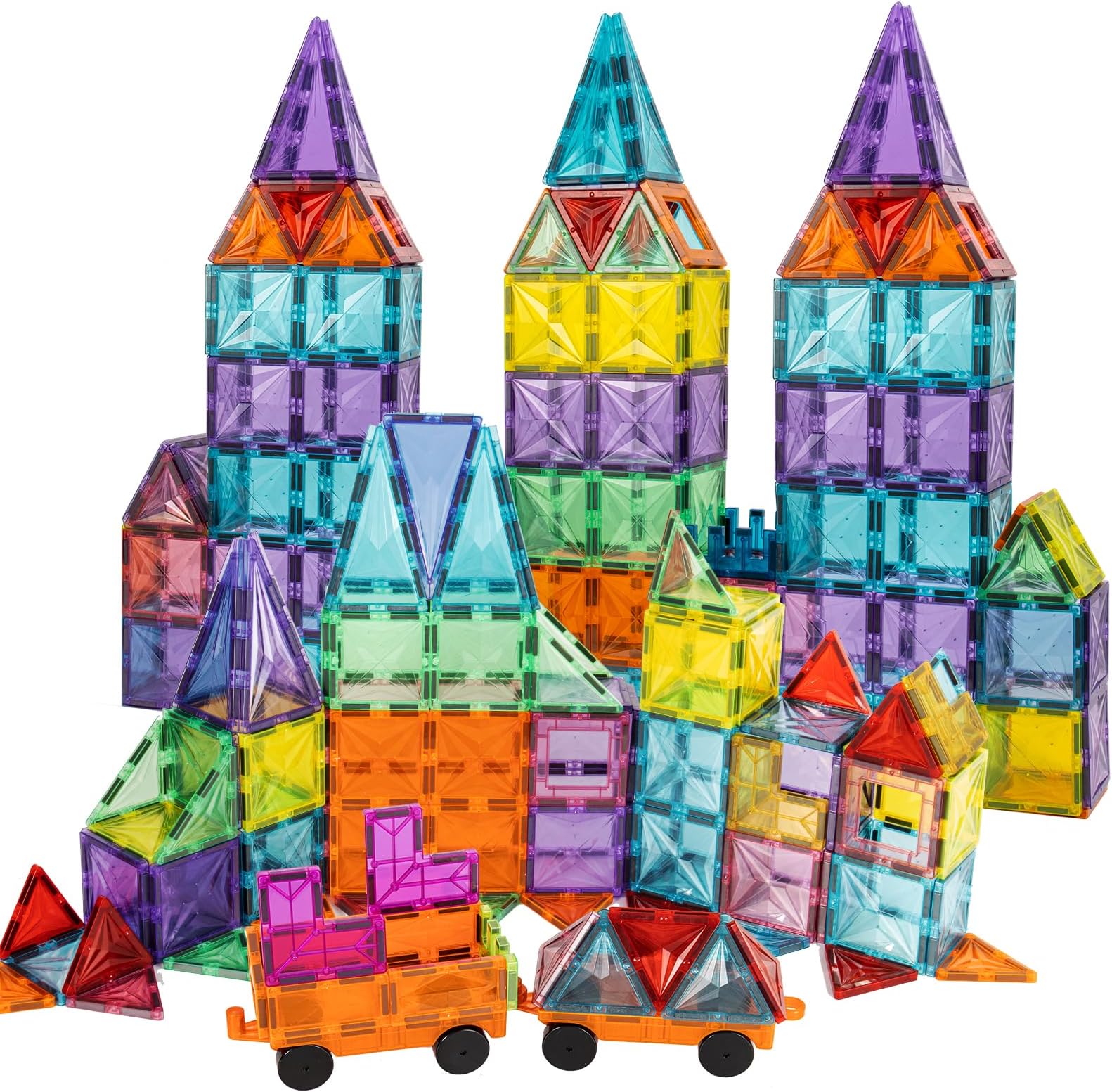 Why2Wise 56pcs Magnetic Tiles Animals, Jungle Animals Magnets Tiles ...