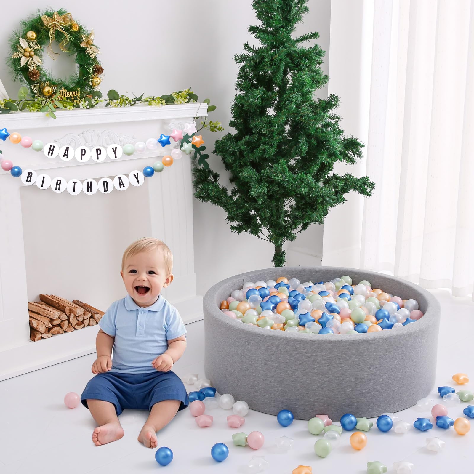 Snapklik.com : Heopeis Star Ball Pit Balls For Toddlers Ball Pits, 100 ...