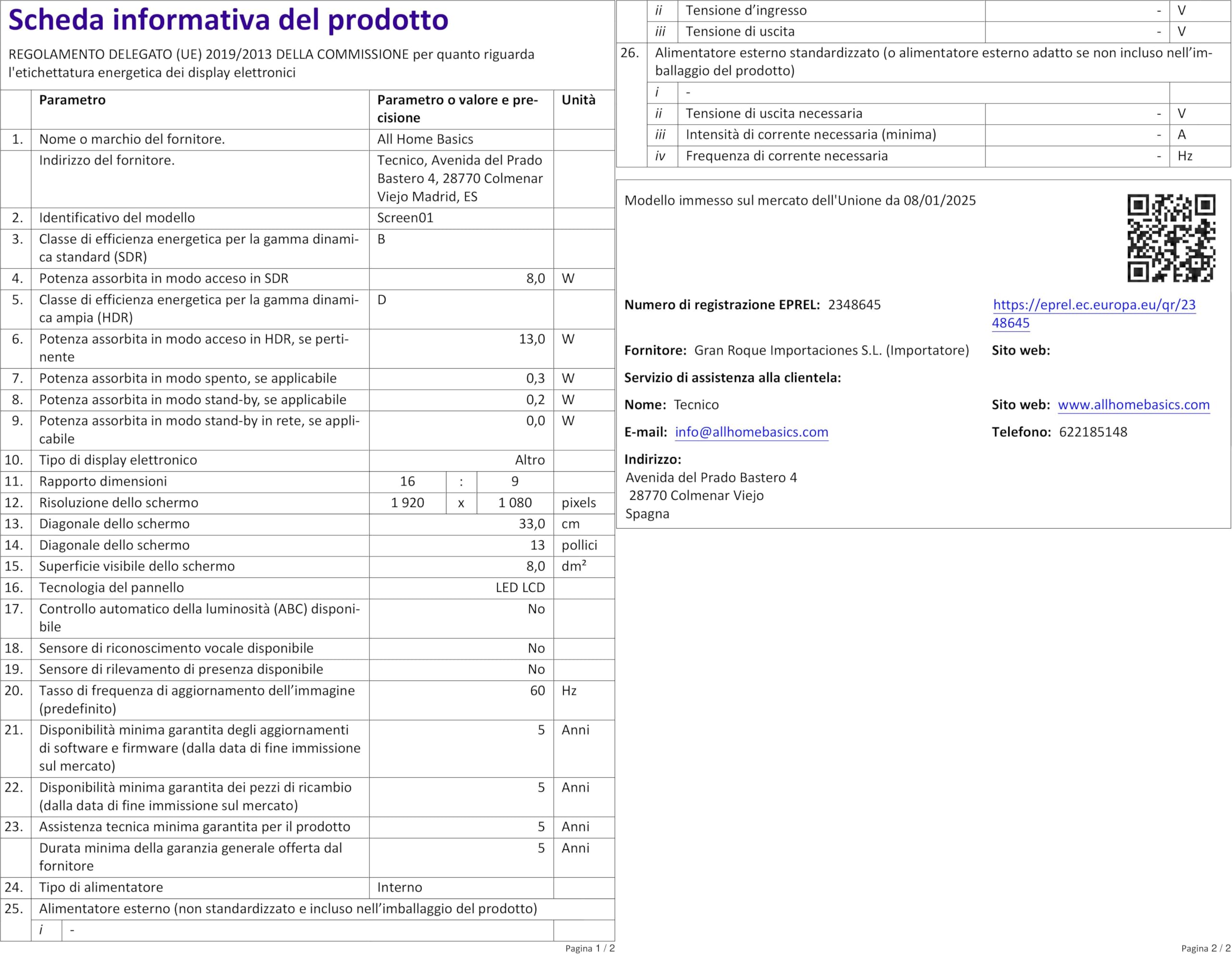 Newwin Doppio Schermo PC Portatile - Portable Monitor 14" FHD 1080P IPS ...