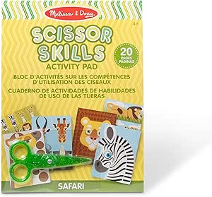 Melissa & Doug Safari Scissor Skills Activity Pad with Child-Safe ...