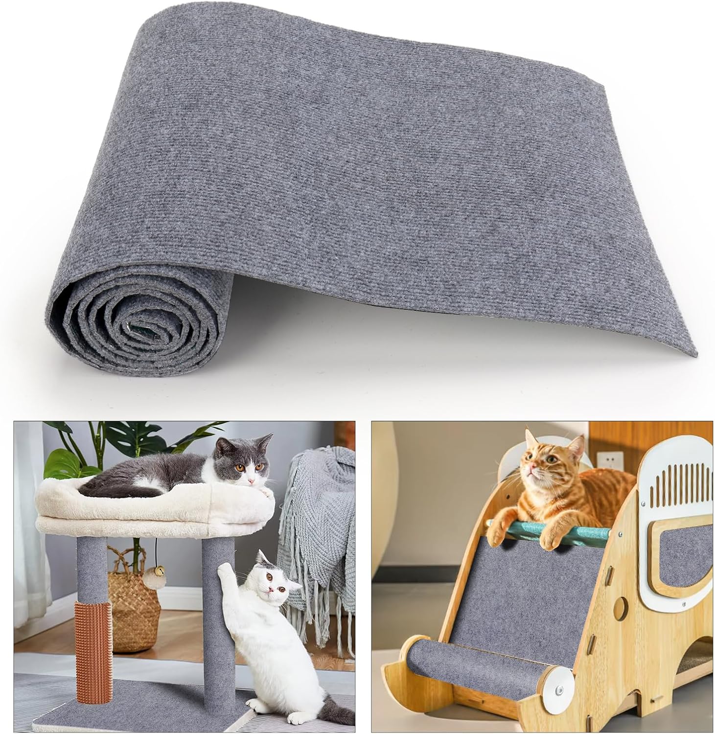 ZOLGINAH Self-Adhesive Cat Scratching Mat, 40 x 200 cm, Cat Scratching ...