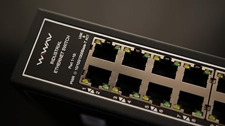 Amazon.com: WIWAV WDH-16GT-DC 10/100/1000Mbps Unmanaged 16-Port Gigabit Industrial Ethernet ...