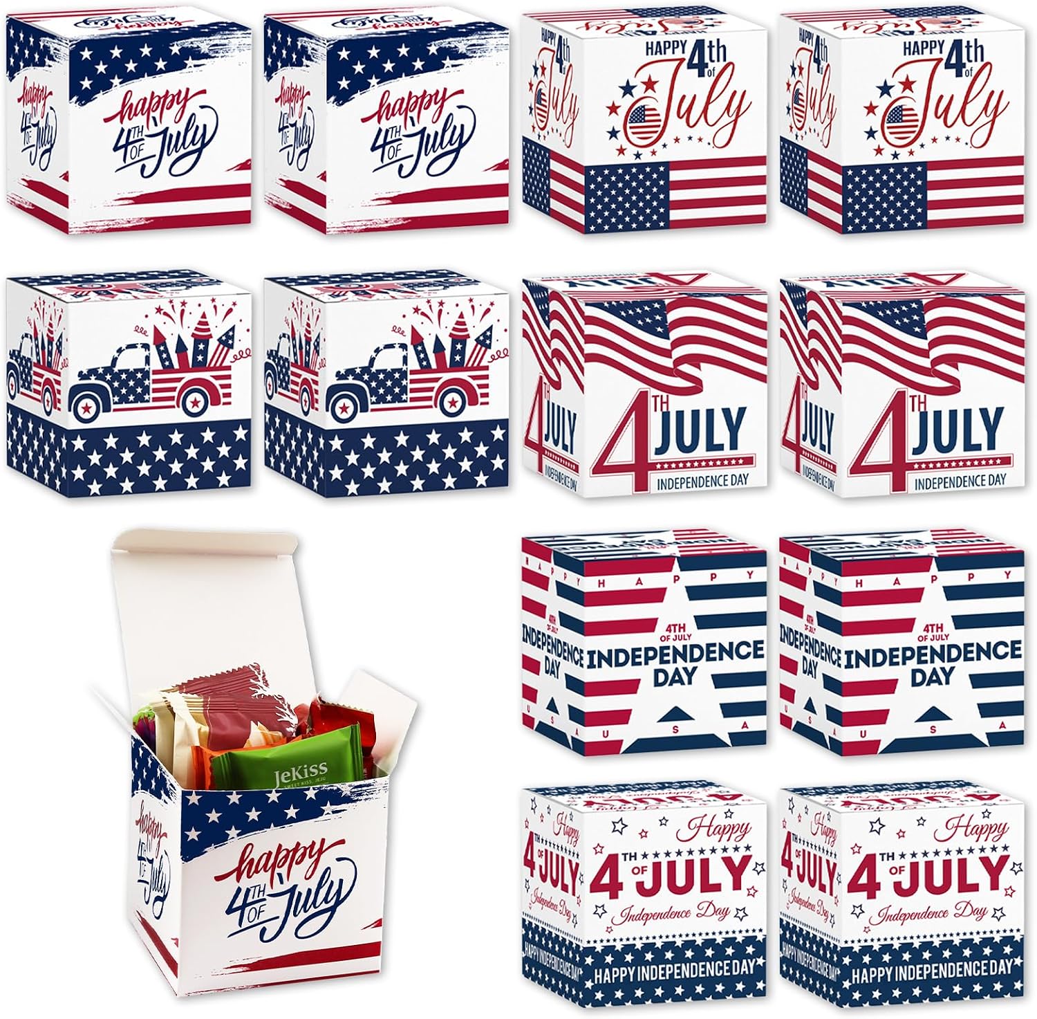 Amazon.com: Glodecart 12PCS Patriotic Decor Boxes for 4th of July Party ...