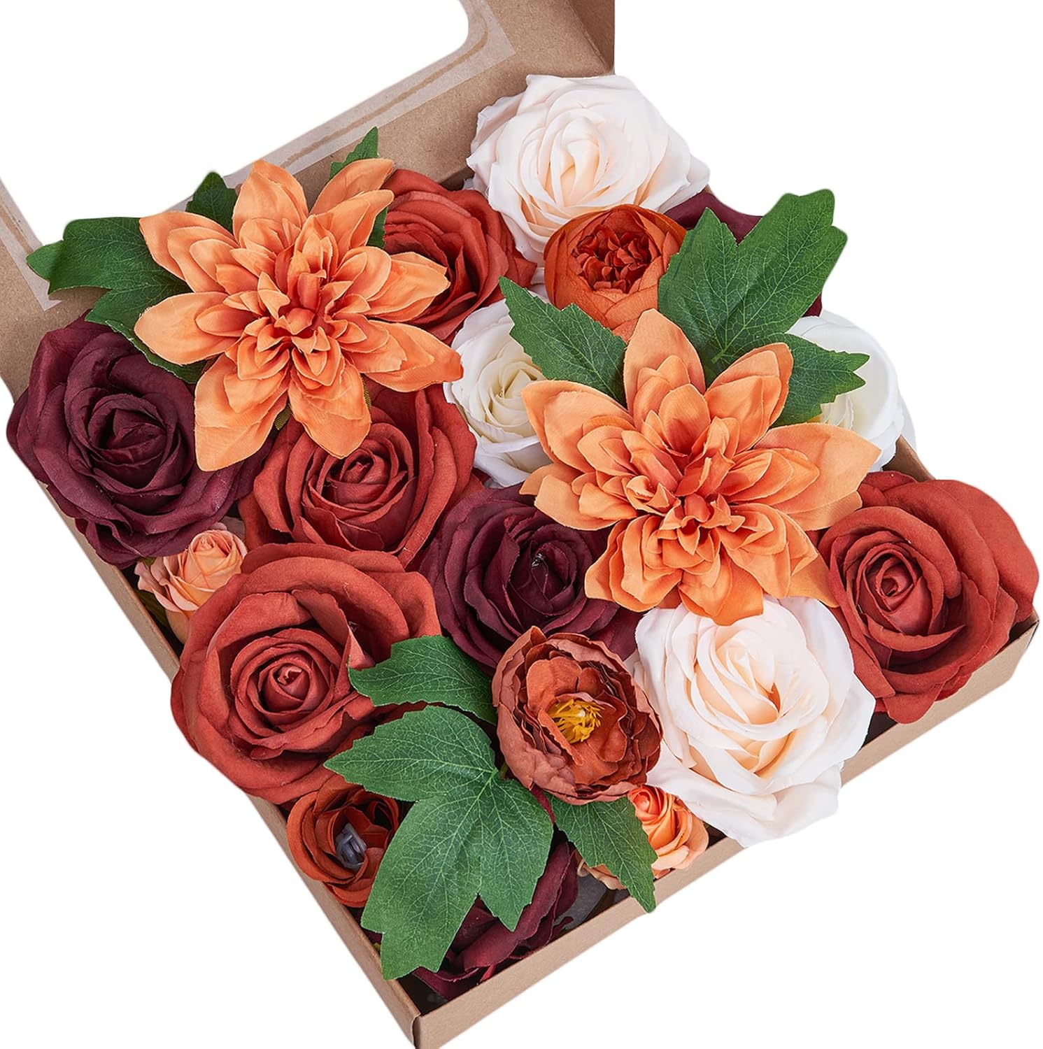 Amazon.com: Vinrado Artificial Flowers Combo Roses Silk Flowers Bulk ...