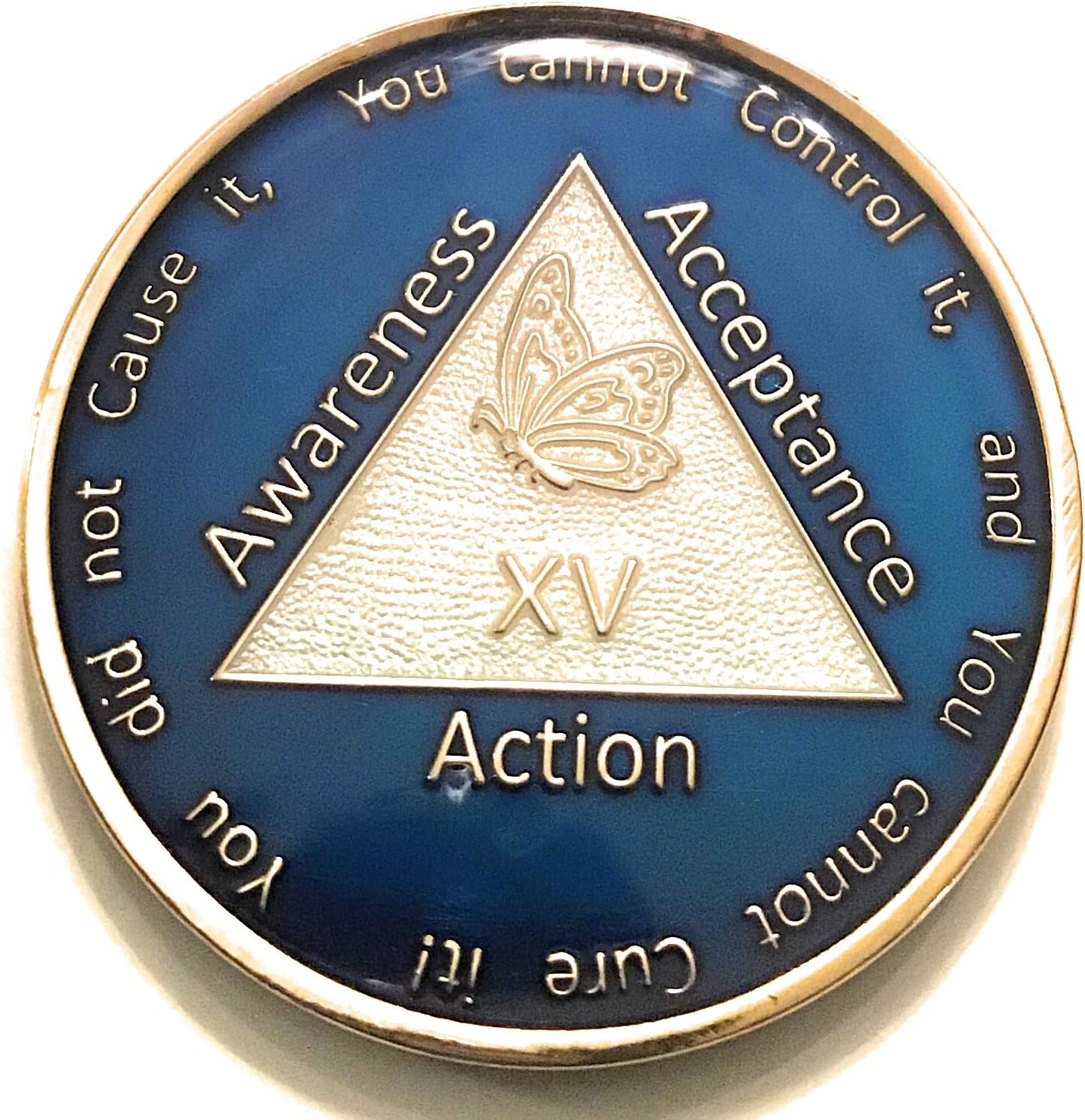 Amazon.com: Recovery Line 15 Year Al-Anon Blue Butterfly Anniversary ...