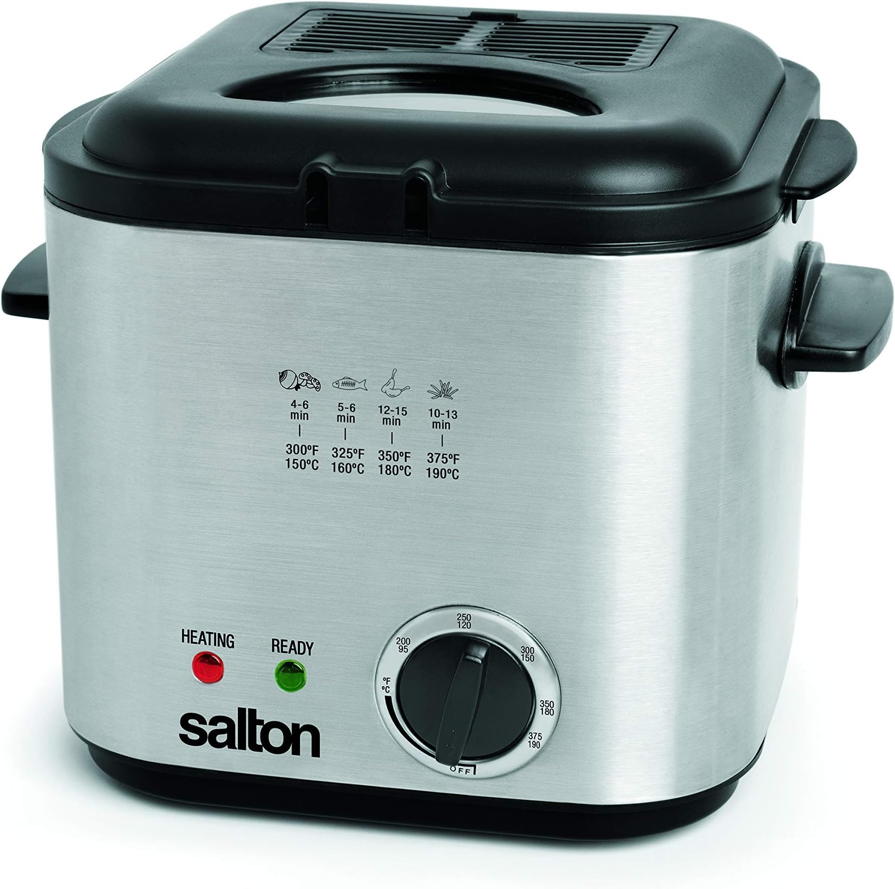 Salton Stainless Steel Construction Compact Deep Fryer, 1 Litre ...