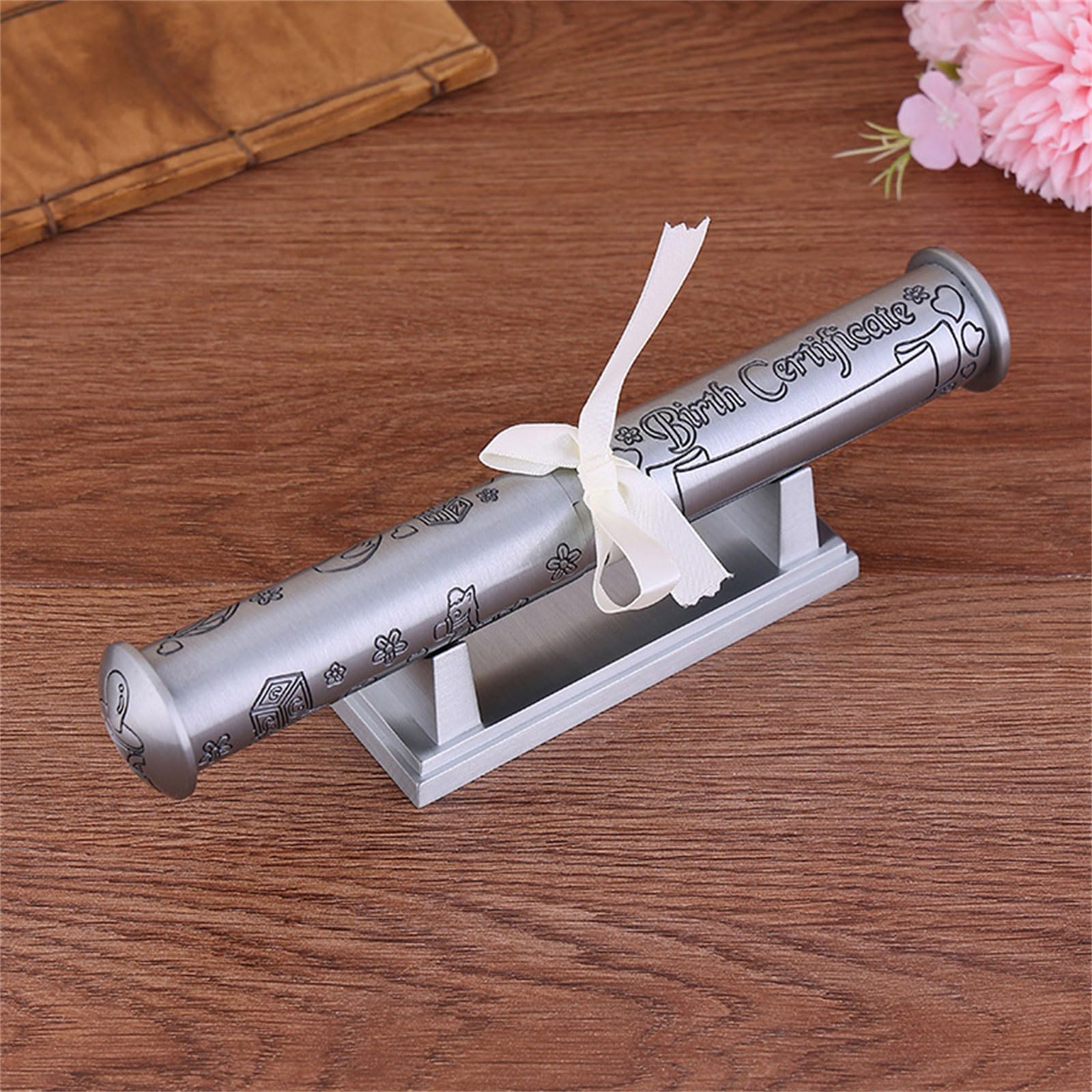 Birth Certificate Storage Tube Stainless Steel Certificate Tube Holder ...