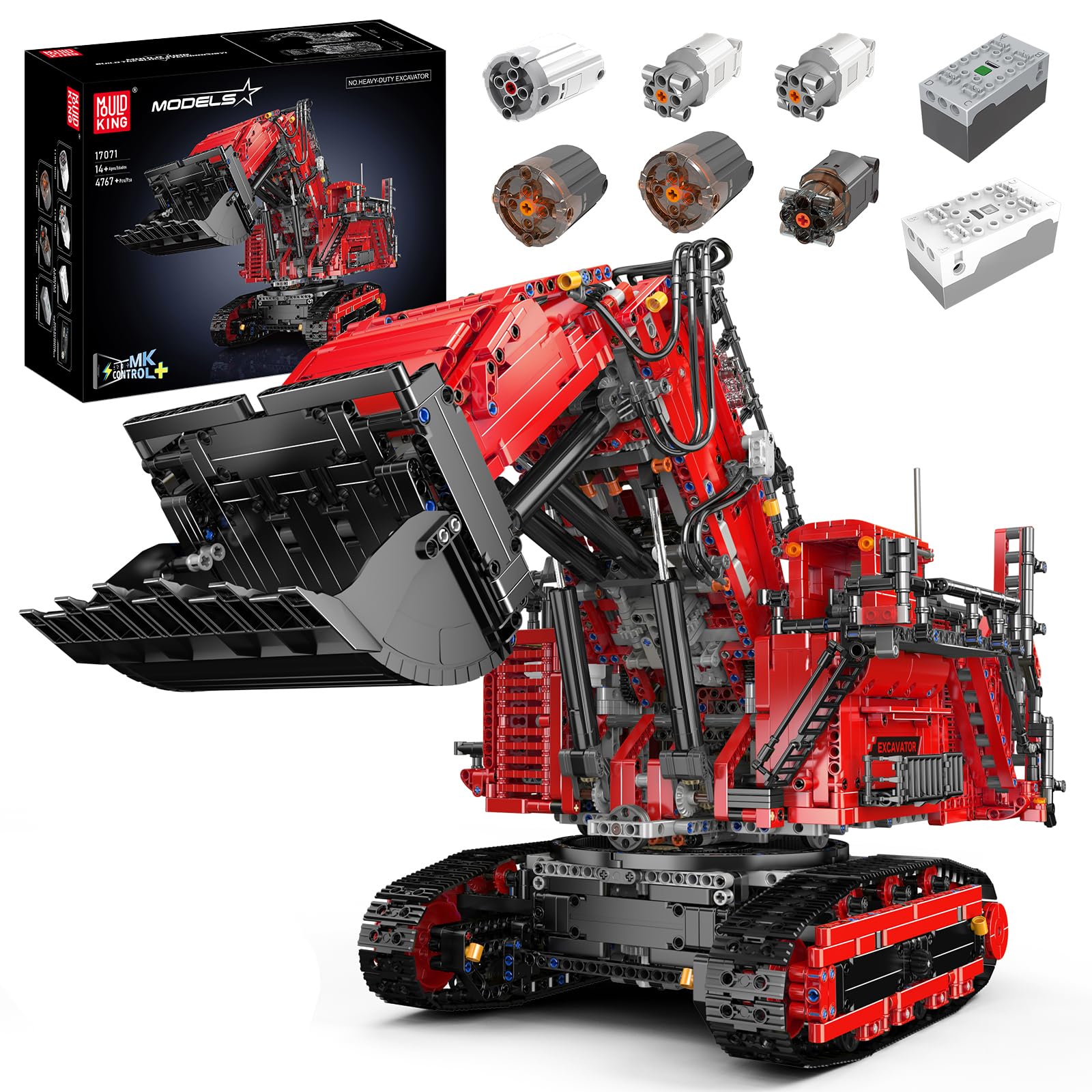 Amazon.com: Mould King 17071 Excavator Crane for LTM 11200 Crawler with ...