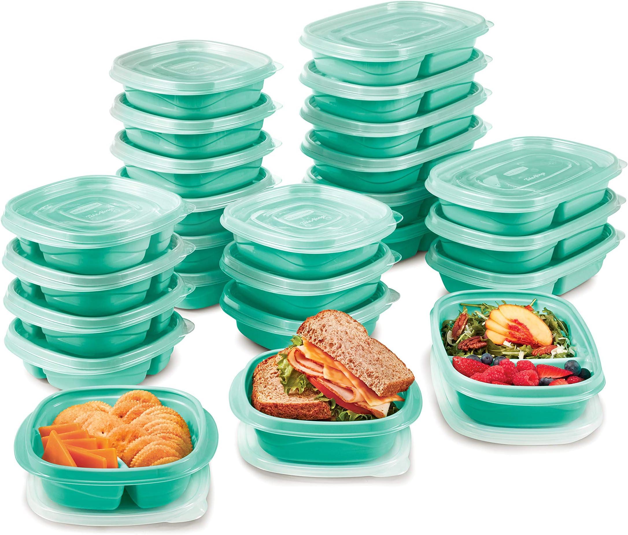 Amazon.com: Rubbermaid EasyFindLids Meal Prep Containers 5.1 Cup Red ...