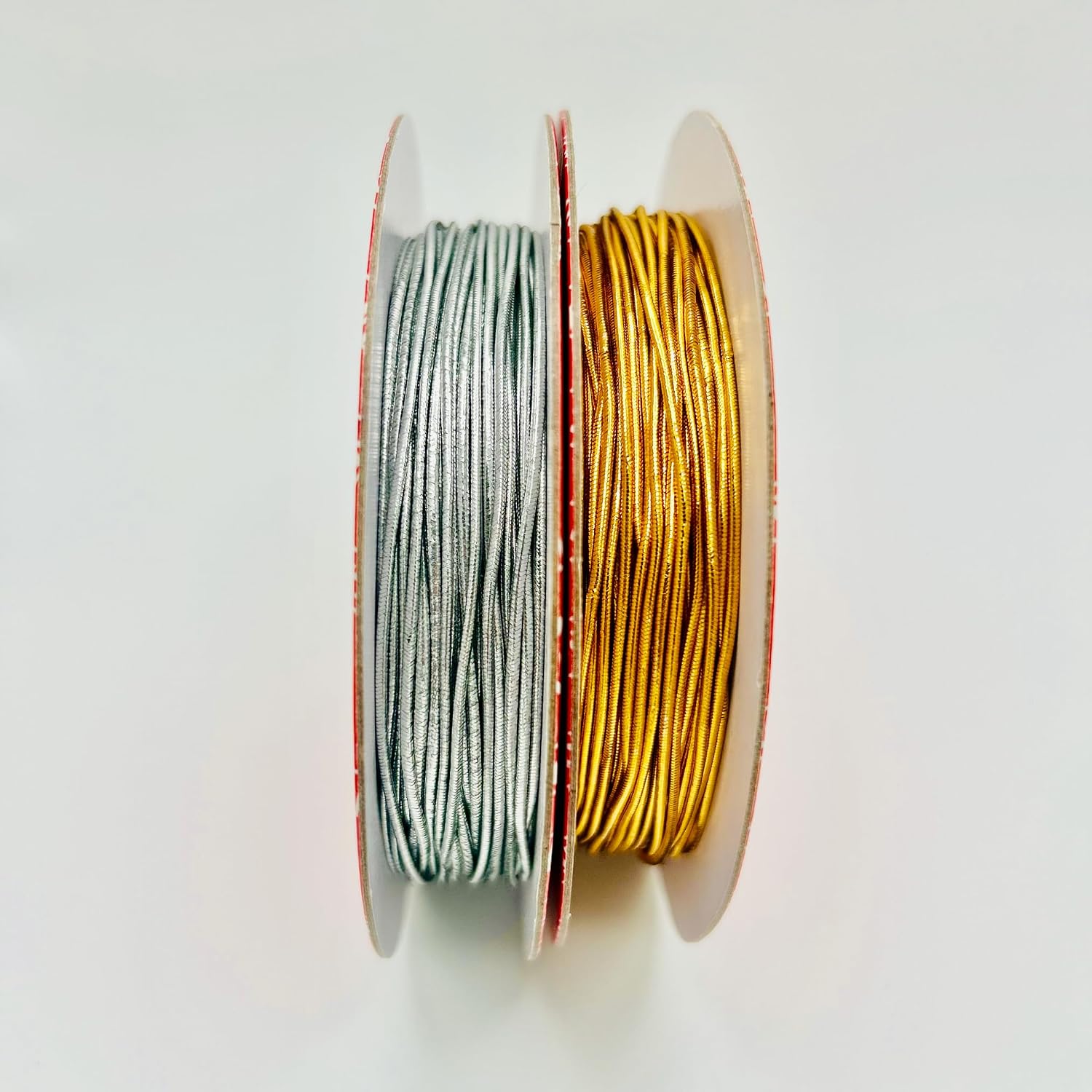 Amazon.com: SewKrafts Metallic Elastic Cords, 2 Pack, Silver & Gold ...
