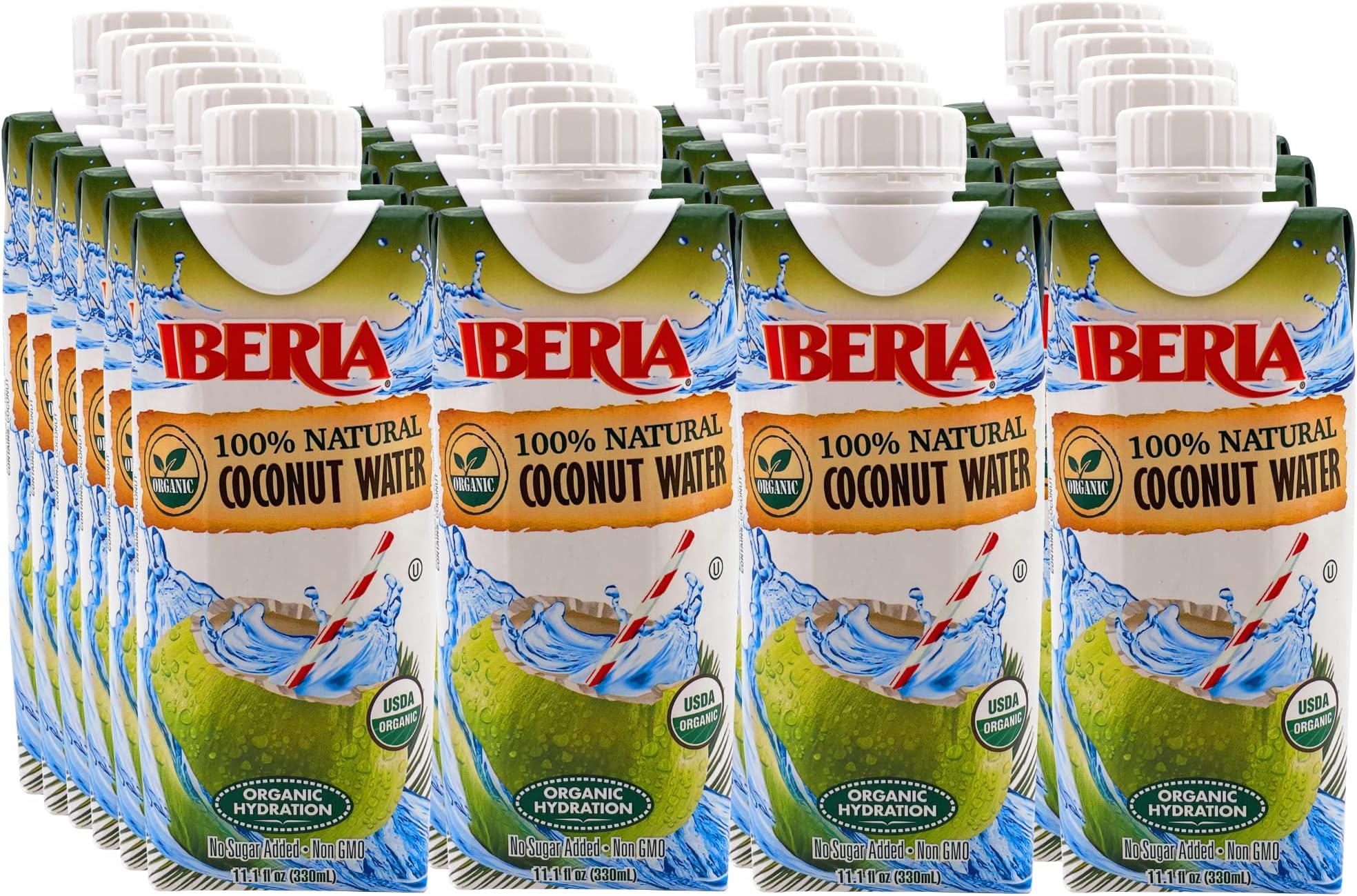 Amazon.com : 100 Coconuts Pure Coconut-100% Pure Coconut Water - Low ...