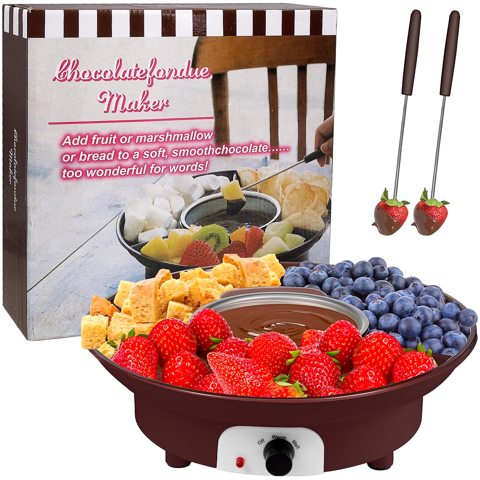 Electric Fondue Pot Set Chocolate Fondue Kit Electric Fondue Maker with ...