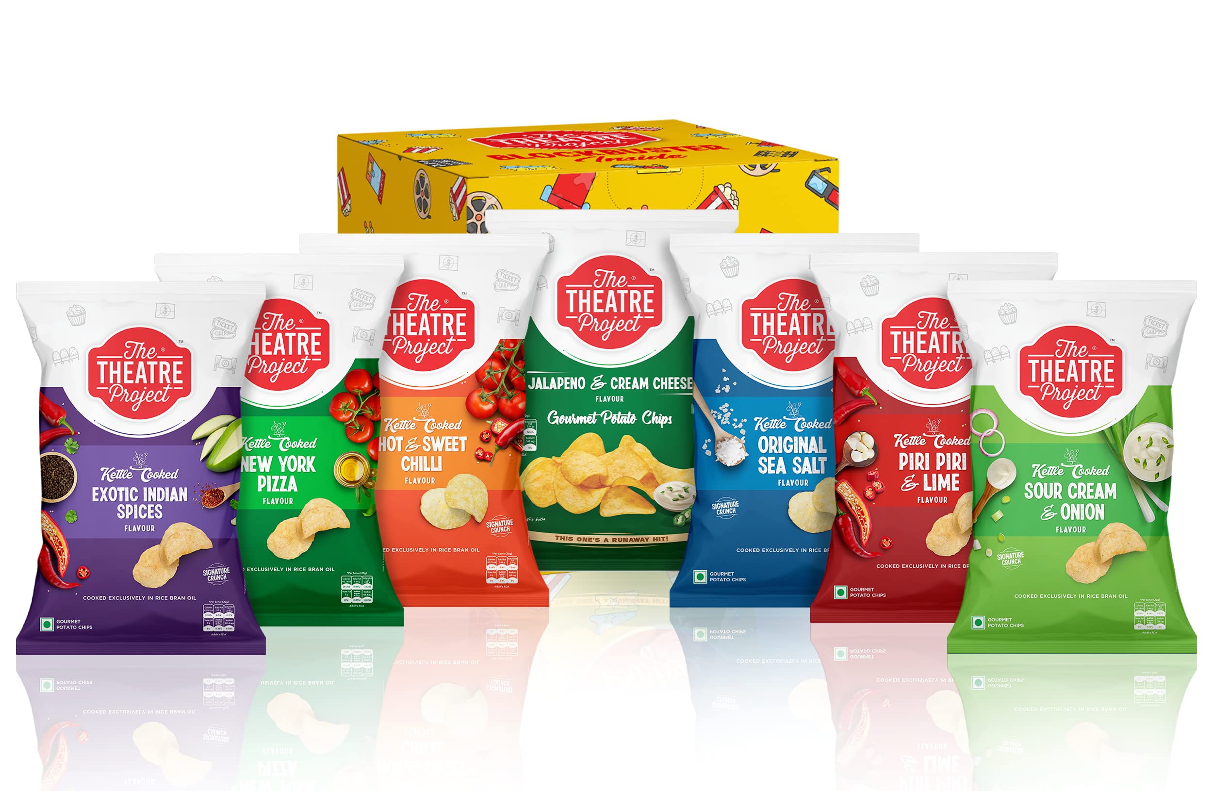 Buy The Theatre Project Kettle Cooked Potato Chips - Big Box, 6 Pouch ...