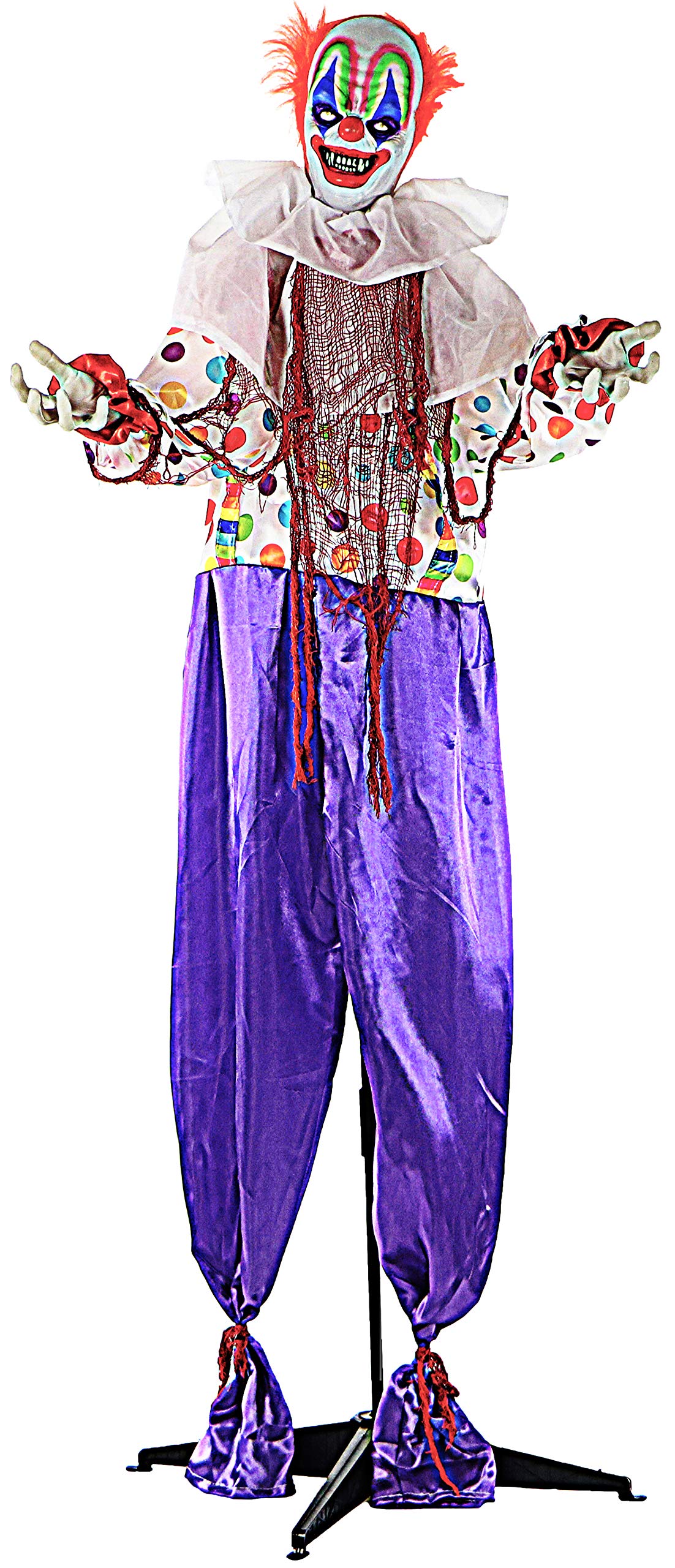 Snapklik.com : Haunted Hill Farm Life-Size Scary Animatronic Talking Clown