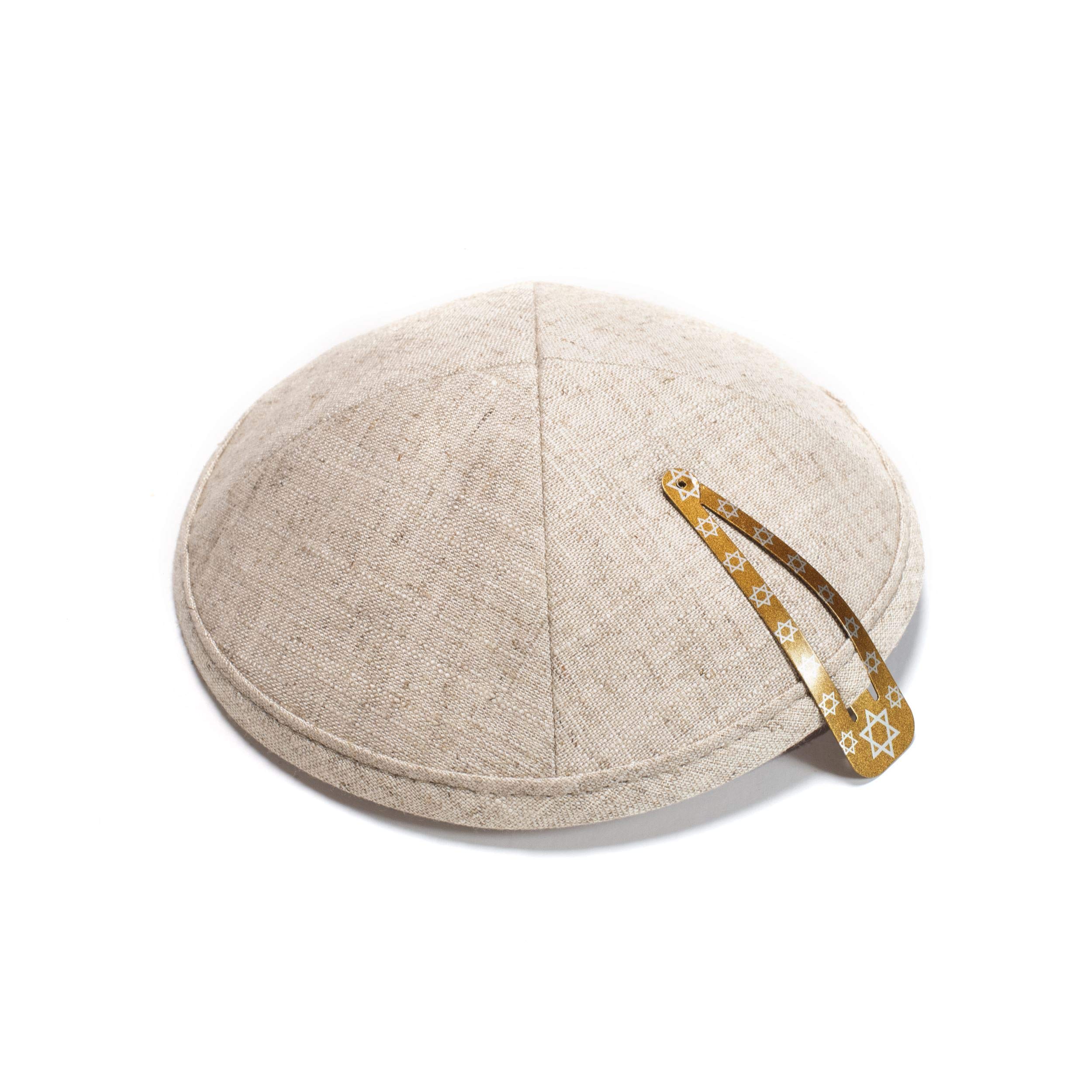 Buy JL Kippha's Elegant Linen Off White Kippah Yarmulke Jewish Yamaka ...
