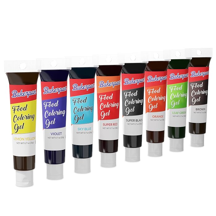 Buy Bakerpan Food Coloring Squeeze Gel .7 oz Tubes, For Icing ...