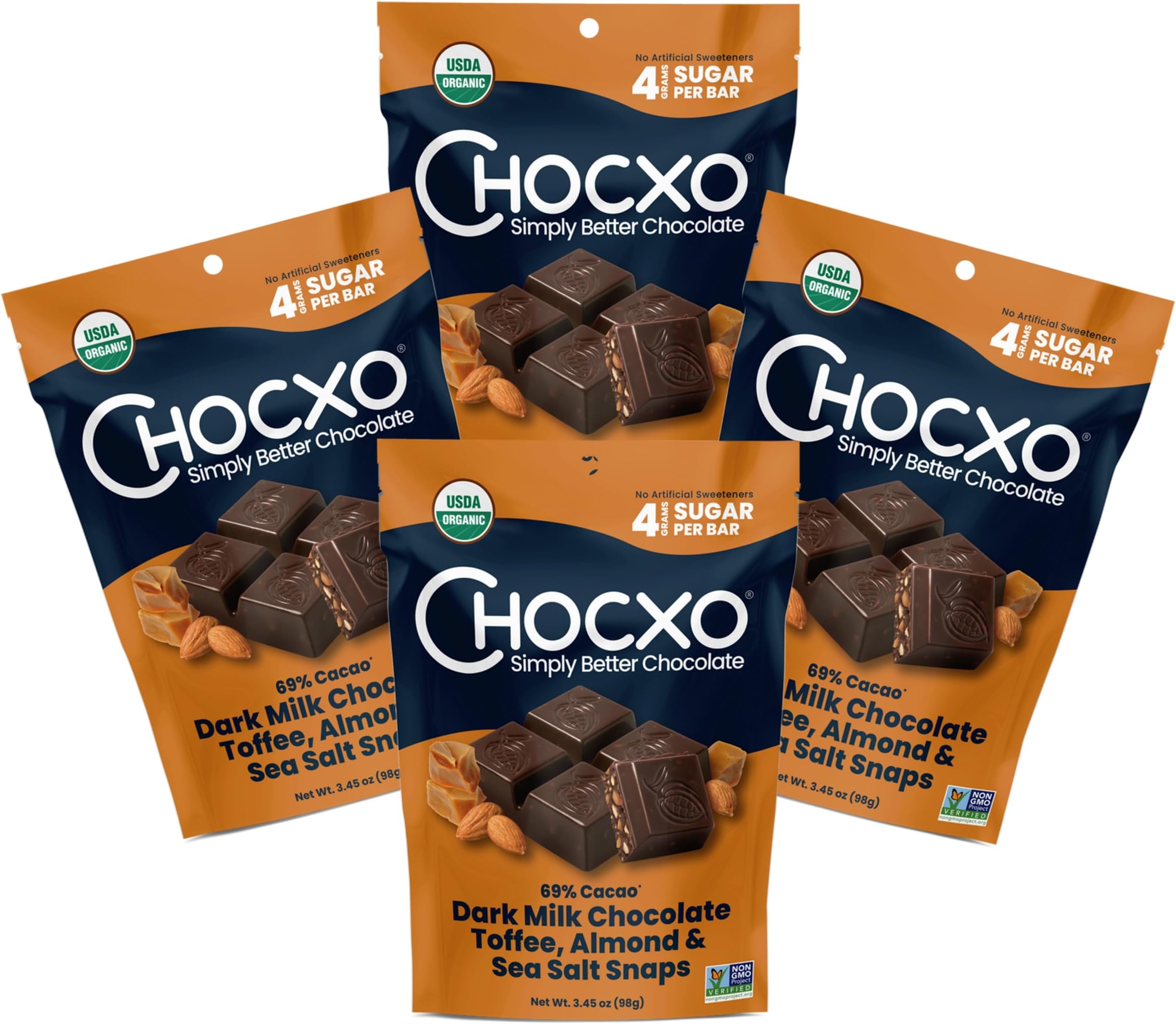 Amazon.com : Chocxo Dark Chocolate Lemon Crème Cups - Lower Sugar ...