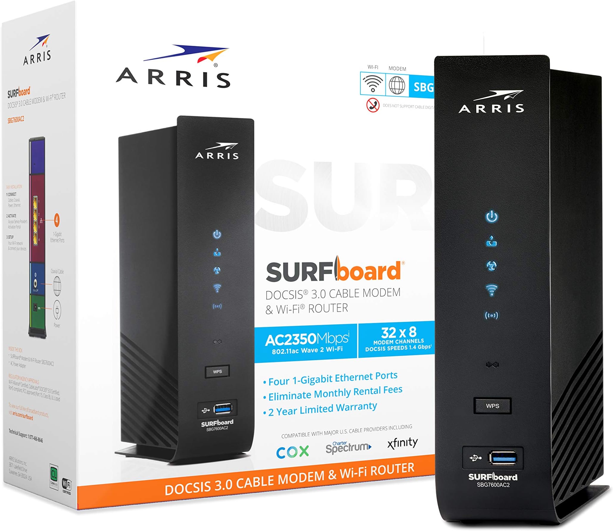 Amazon.com: ASUS Modem Router Combo - All-in-One DOCSIS 3.0 32x8 Cable ...