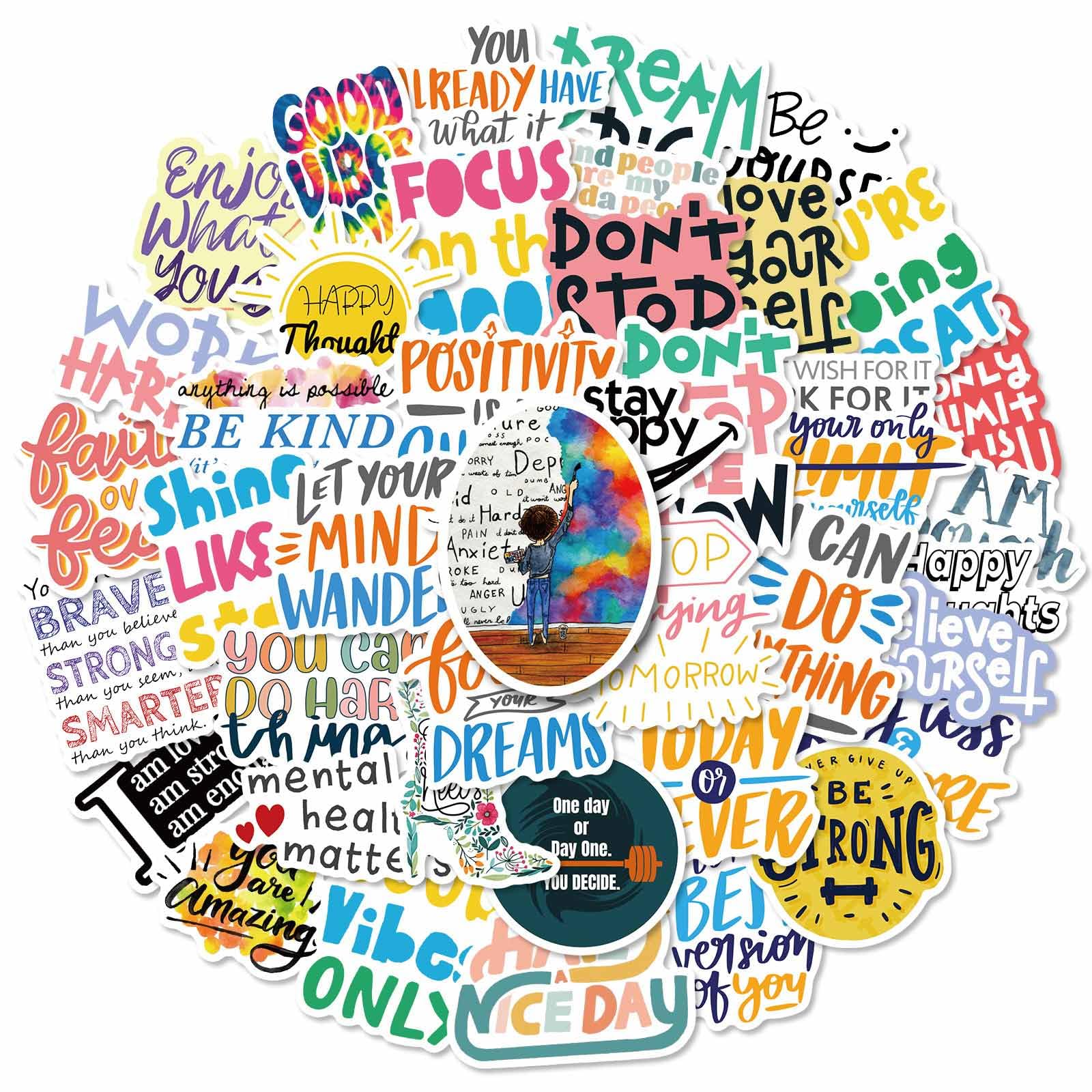 Amazon.com: Inspirational Quotes Stickers,Inspirational Words Stickers ...