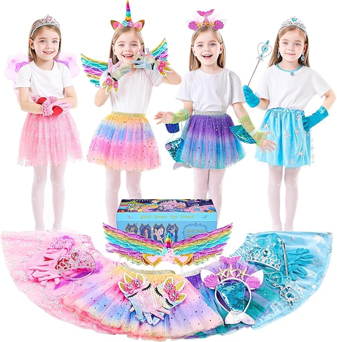 Amazon.com: STOPKLAS Little Girls Dress Up Costume Set, Fairy and ...