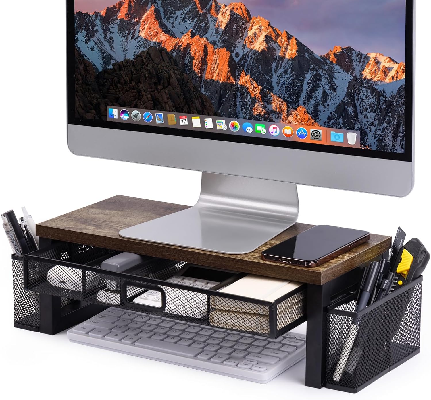 Amazon.com: Joyask Computer Monitor Stand Riser for Desk 2 Tier Monitor ...