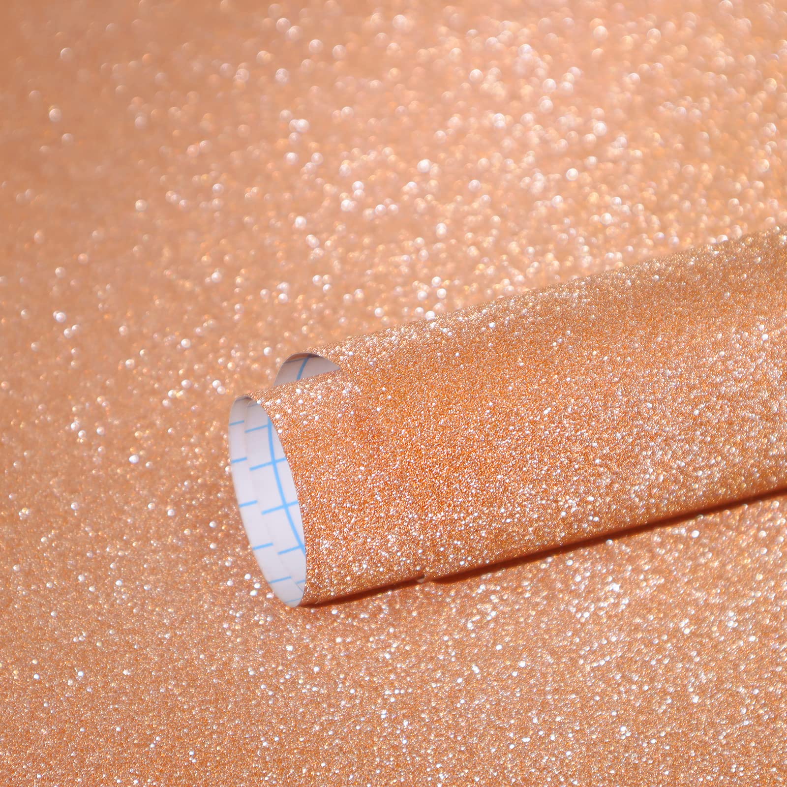 Kitico Glitter Orange Wallpaper Orange Contact Paper Glitter Orange ...