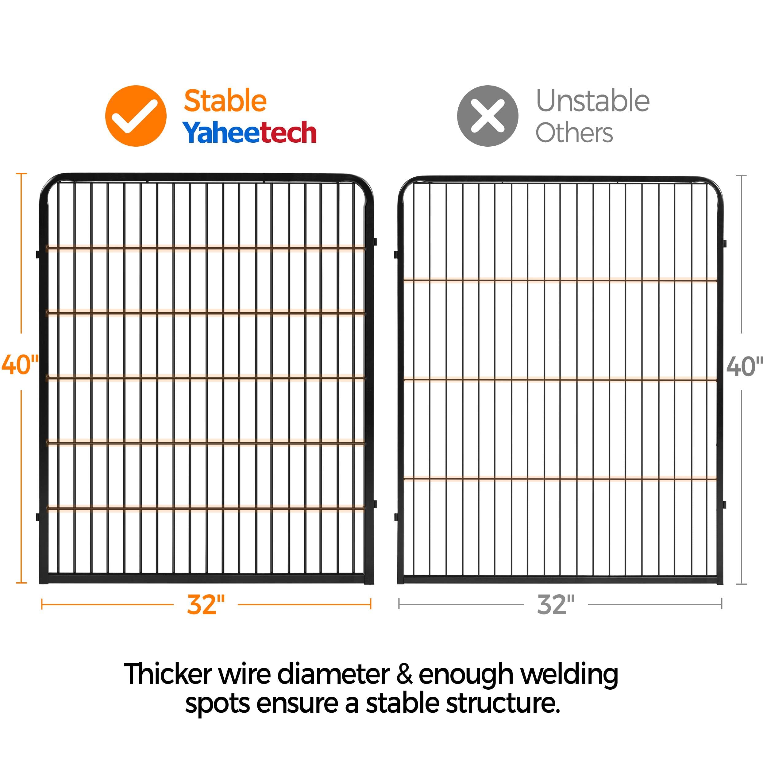 Snapklik.com : Dog Pen, 4 Panels 40 Inch Height Dog Fence Dog Playpen ...