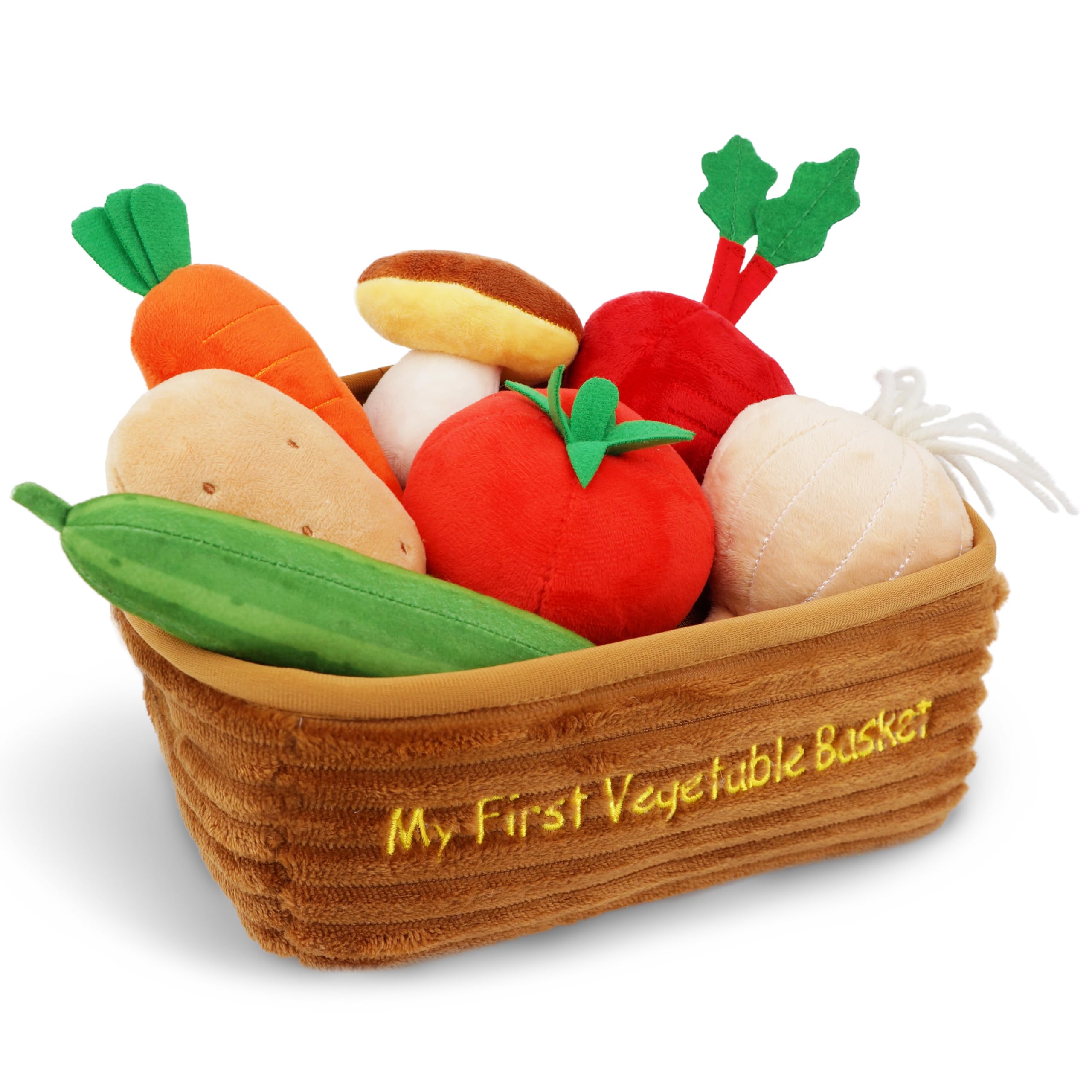 Amazon.com: June Garden My First Vegetable Basket - 7 Pcs Plush ...