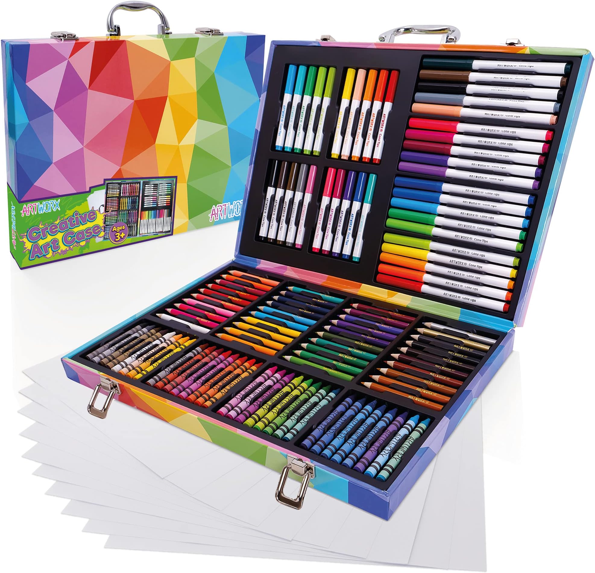 Artworx Drawing Set for Kids - 118 Piece Kids Art Set & Case - Painting ...