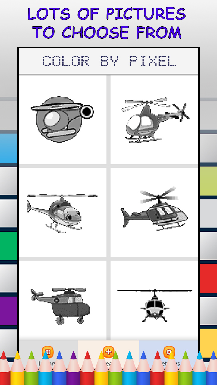 Buy Helicopters Color by Number - No Ads Pixel Art Game - Coloring Book ...
