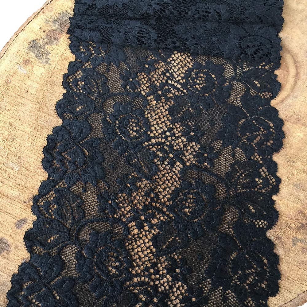 Amazon.com: Olive Lace 6 inches Wide Stretchy lace with Floral Pattern ...