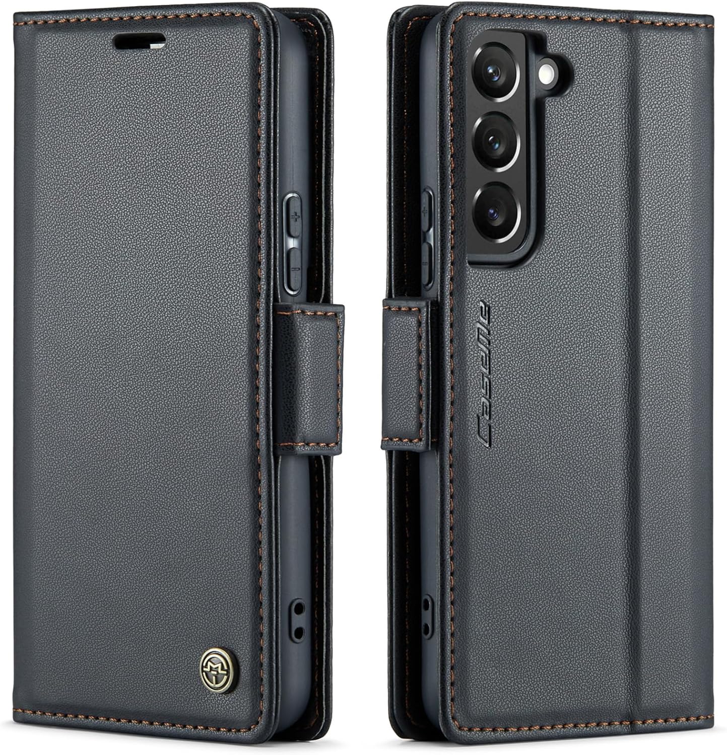 Amazon.com: QLTYPRI Wallet Case for Samsung Galaxy S22, Premium PU Leather Magnetic Flip Folio ...