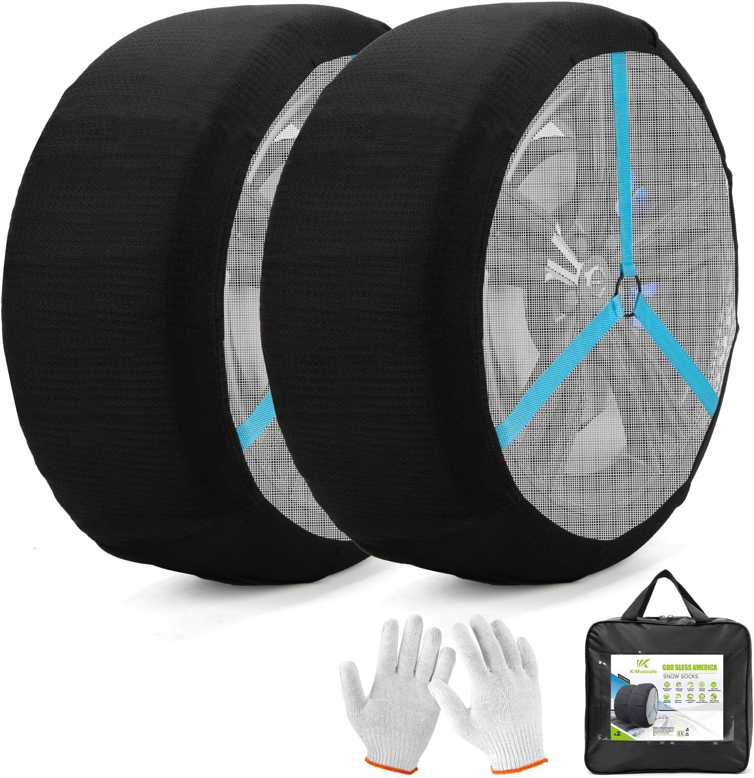 Amazon.com: K-Musculo Snow Socks for Tires, Snow Socks Snow Chain for ...