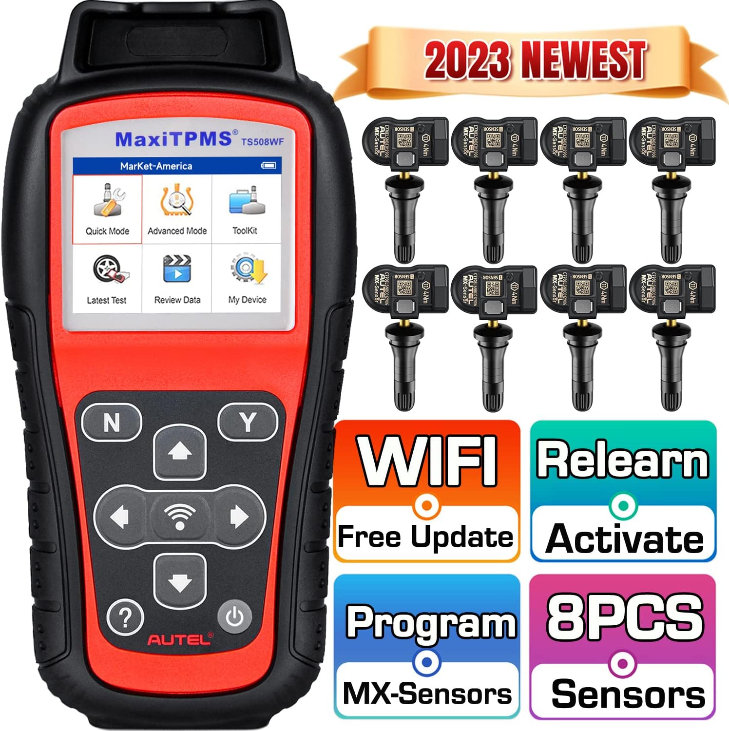 Amazon.com: Autel MaxiTPMS TS508WF KIT [2023 Enhanced WiFi Ver. of ...