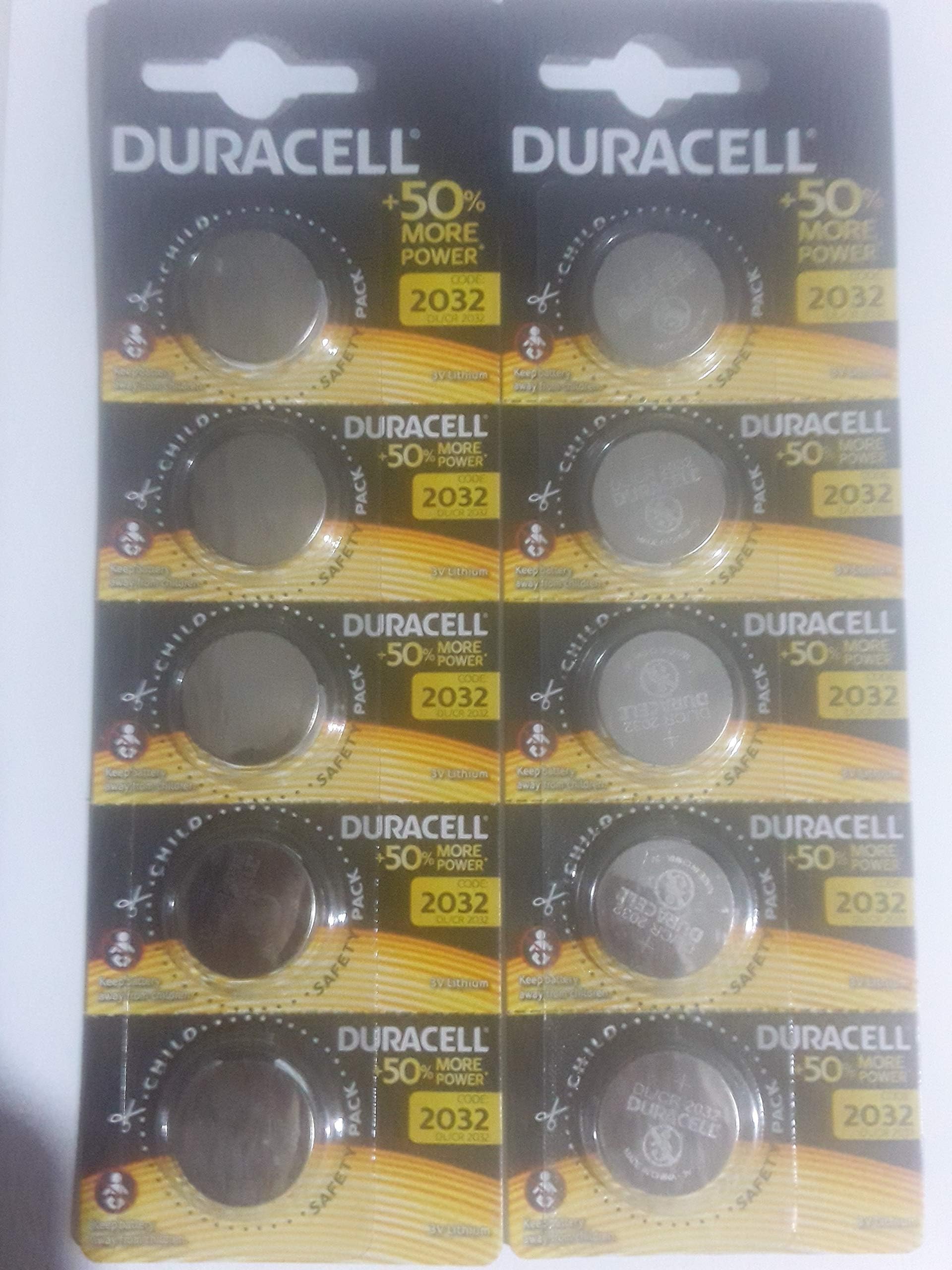 Duracell 3V Lithium Coin DL/CR 2302 Batteries (Pack of 10) (2032 ...